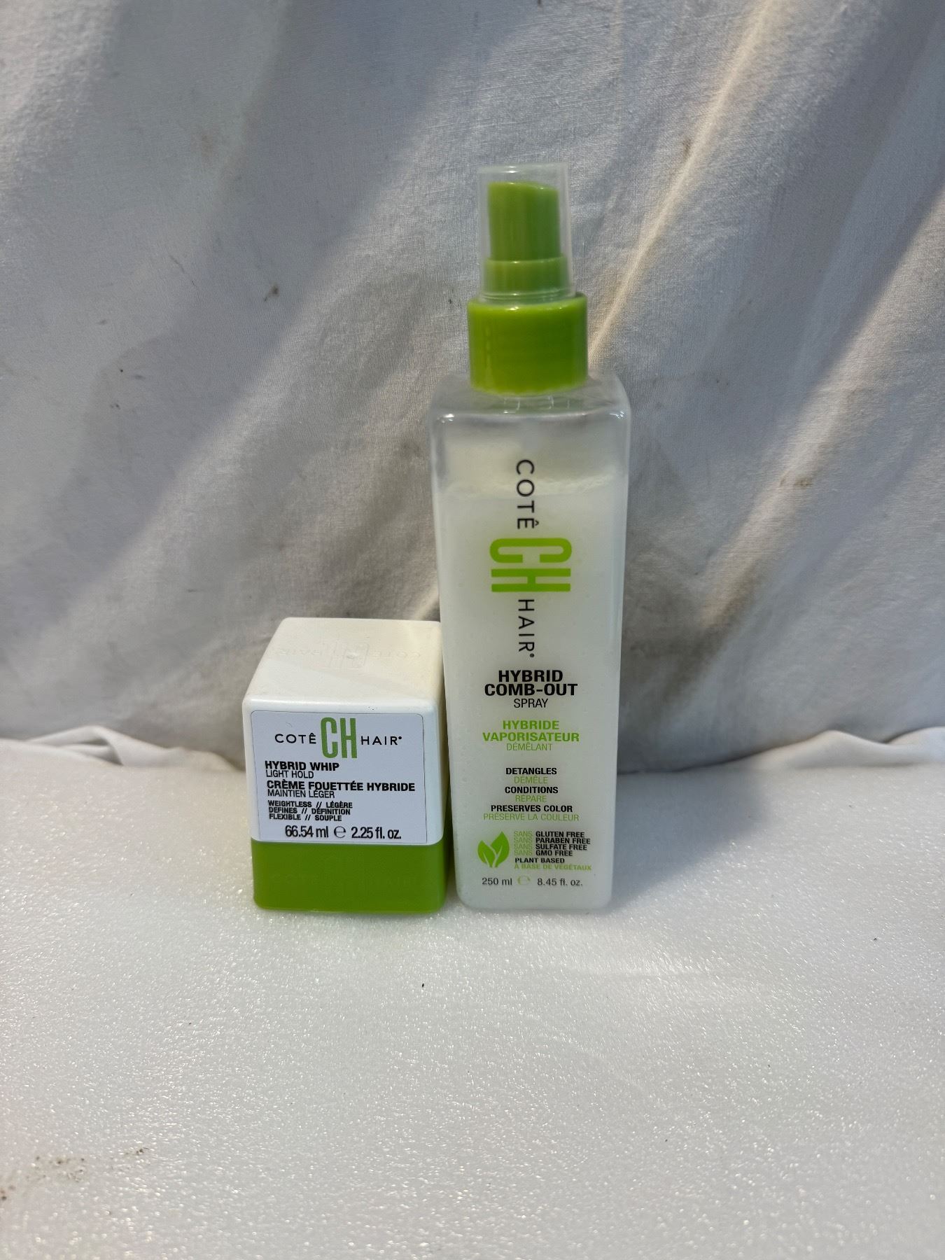 Cote CH hair hybrid whip and hybrid comb out spray