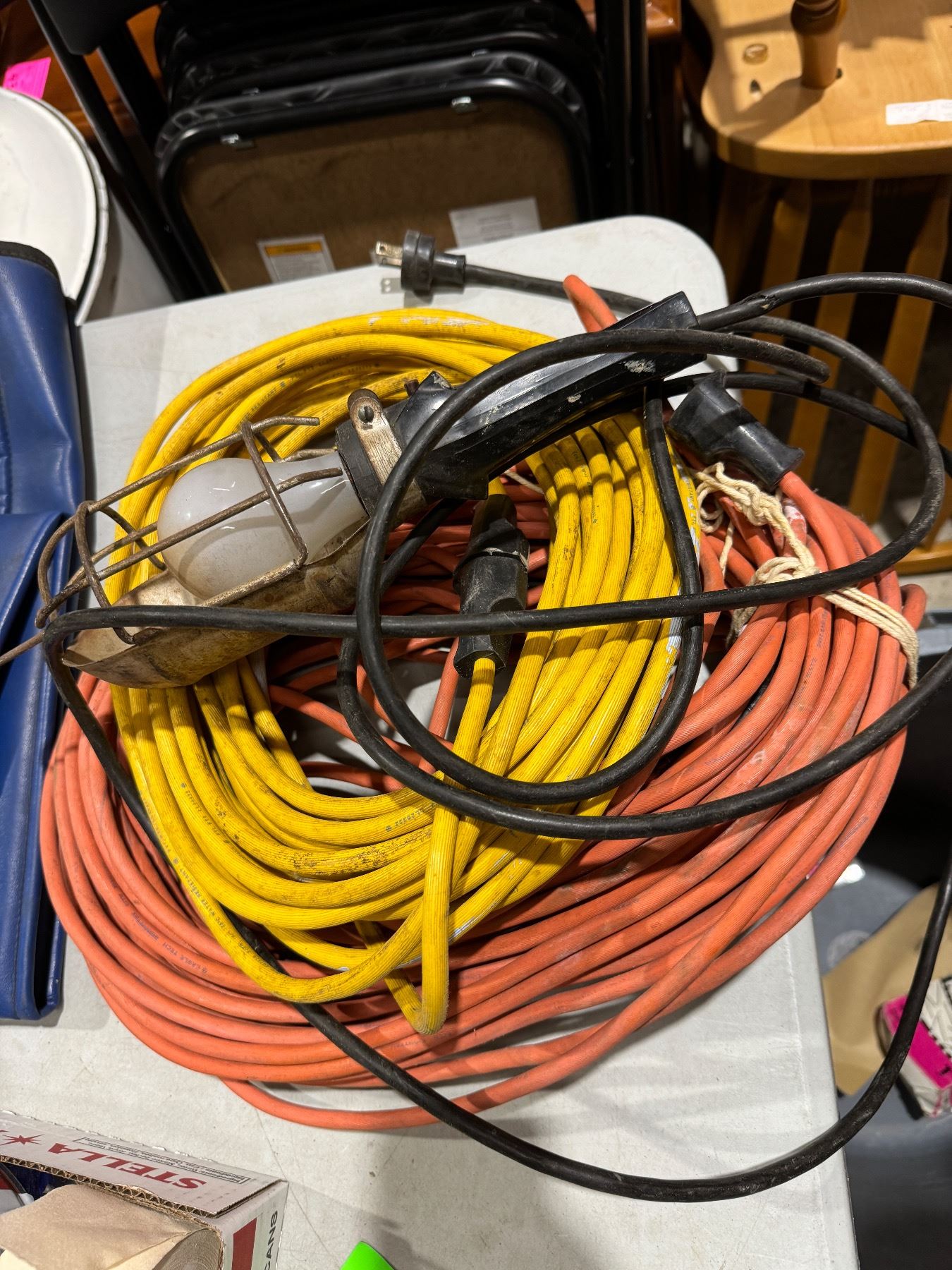 Extension cords and trouble light