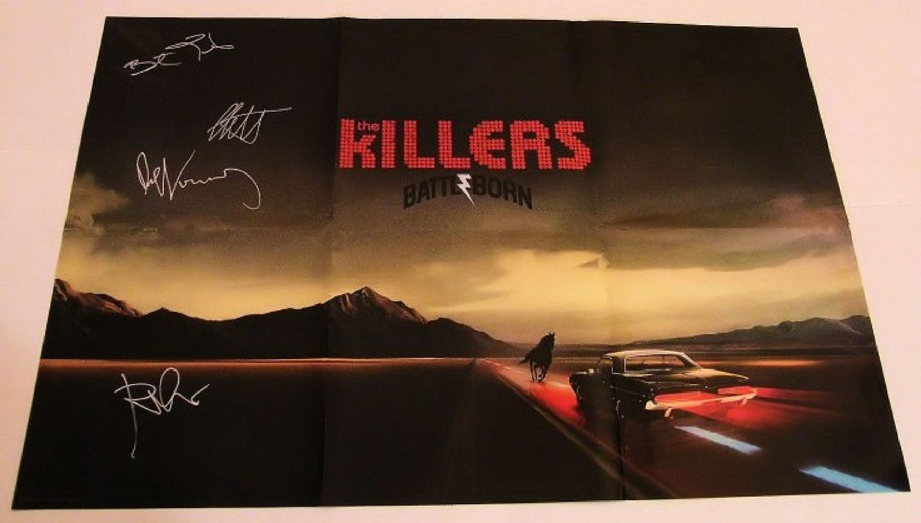 The Killers signed insert poster