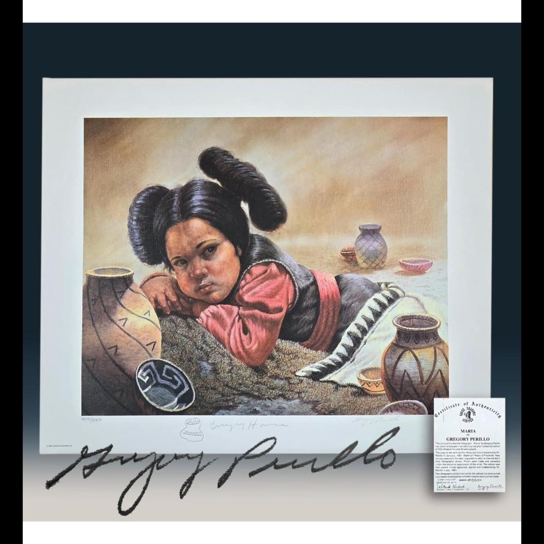 Gregory Perillo 1927-2021 Signed Limited Ed. Lithograph With COA "MARIA"