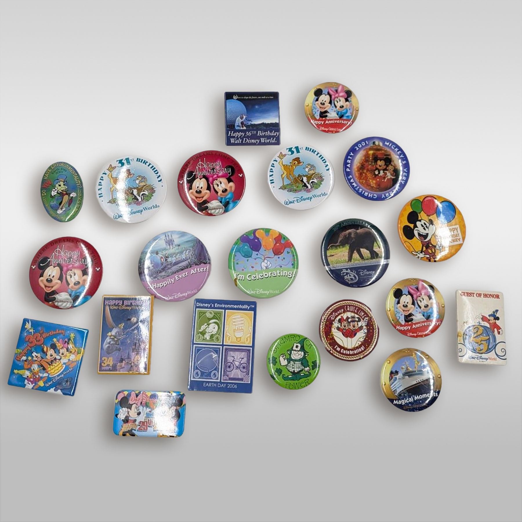 Lot Of 21 Walt Disney Assorted Commemorative Pins