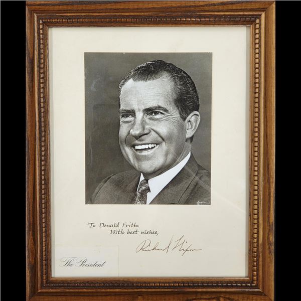 Hand Signed President Richard Nixon Photograph