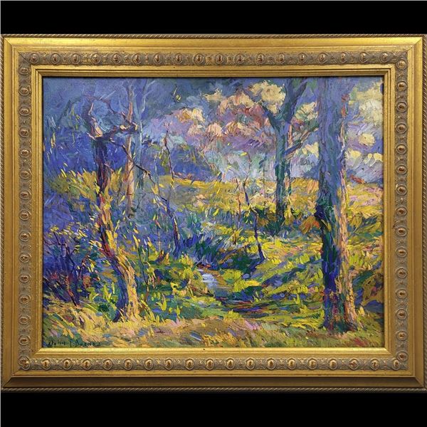 John Pierce Barnes (American, 1893-1954) Impressionist Landscape Oil On ...