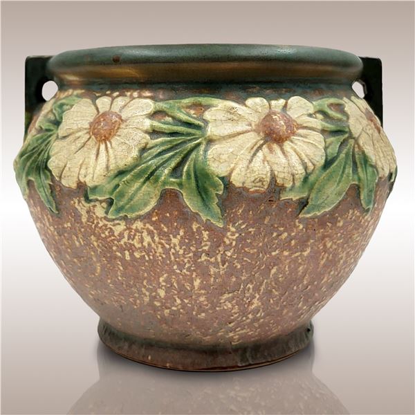 Antique Roseville Pottery Dahl Rose Jardinière, Circa 1924