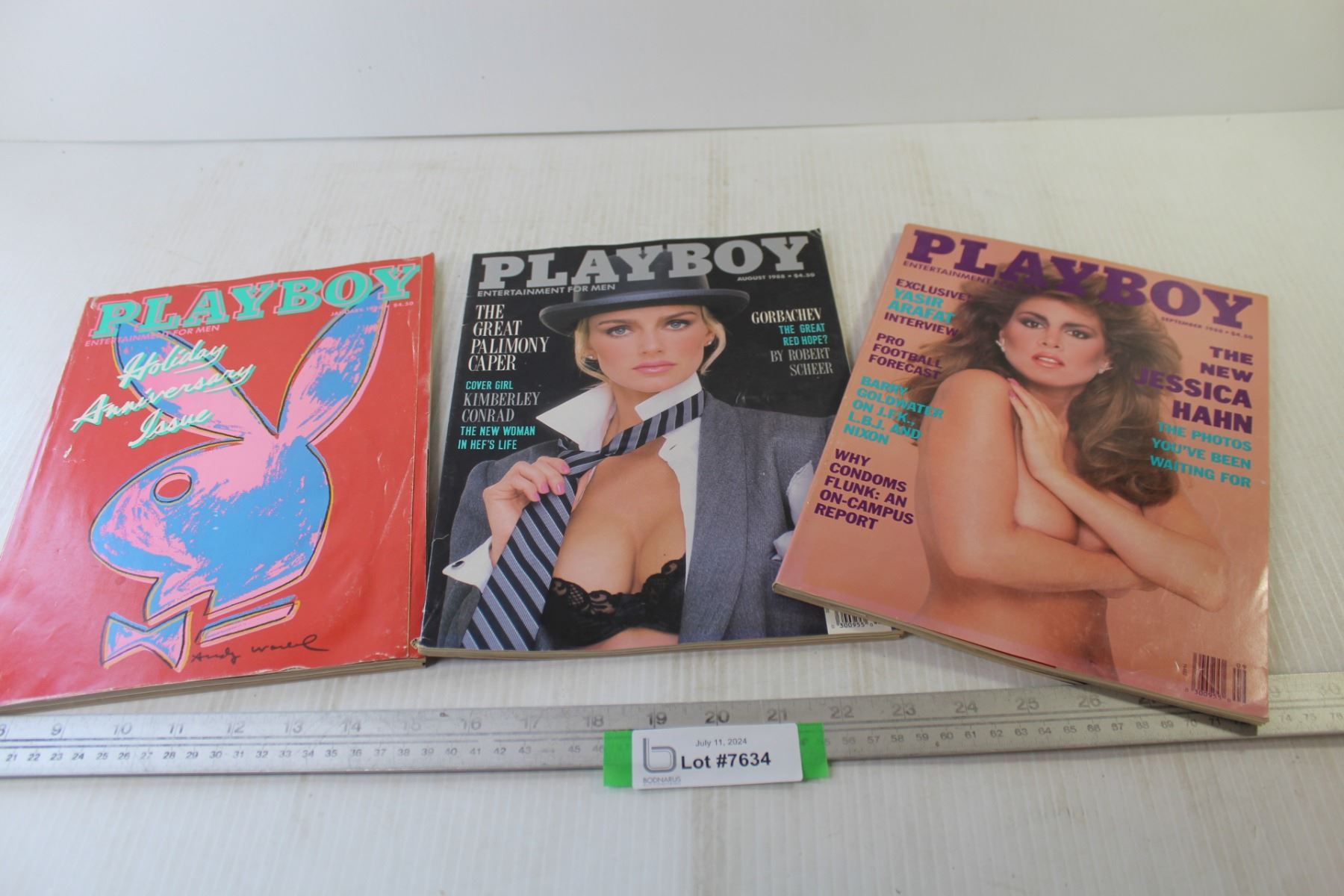 (3) Playboy Magazines (1986 - 88) - Bodnarus Auctioneering