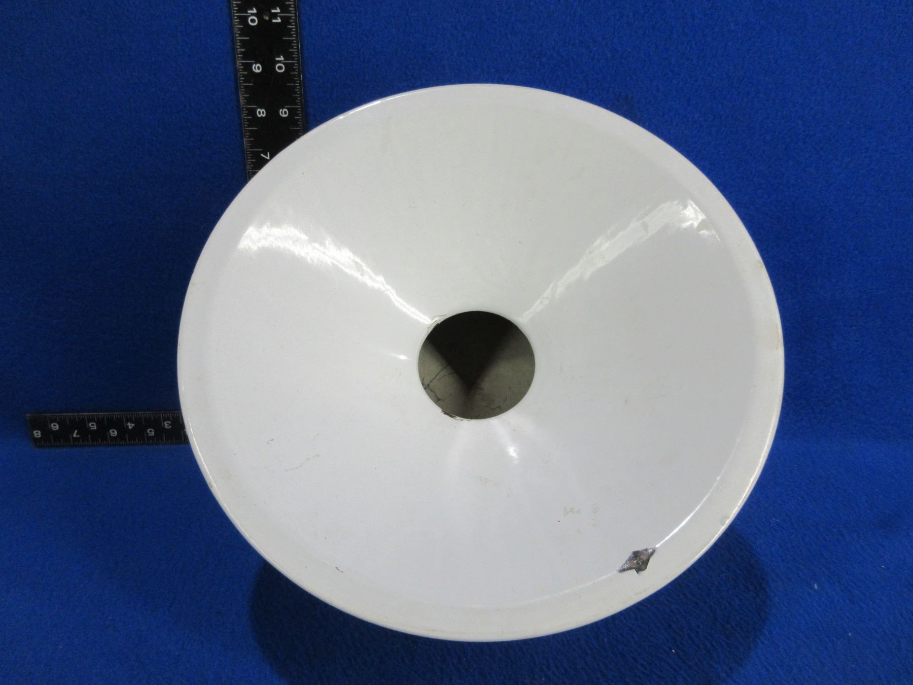 Vintage White Porcelain over Metal Dental Spittoon/Cuspidor