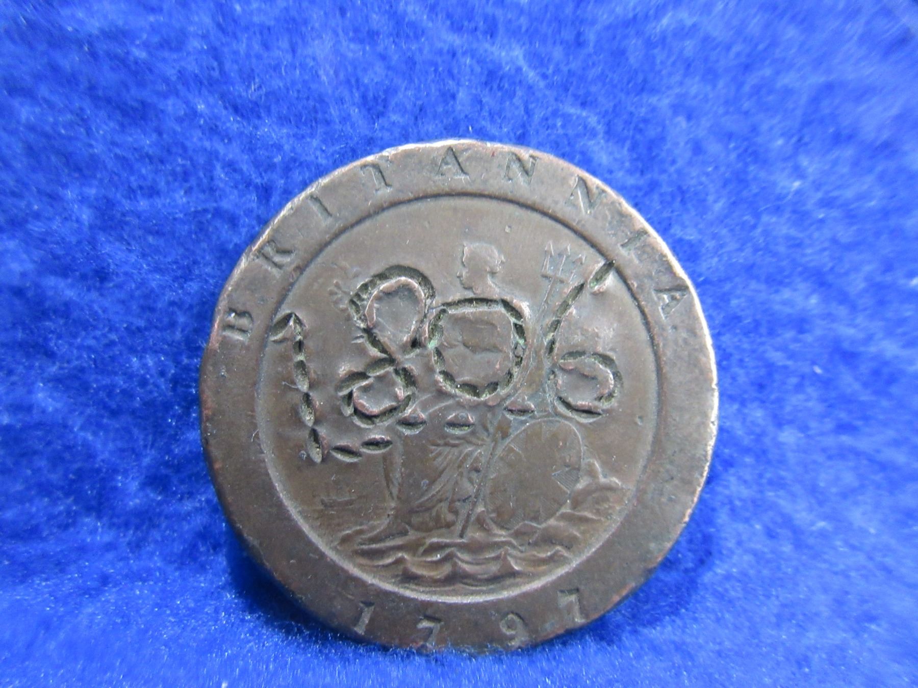 British Penny - Marked "Brittania 1797 Georgius III D.G Rex"