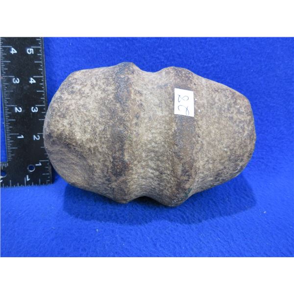 Native American Grooved Stone Hammer Maul