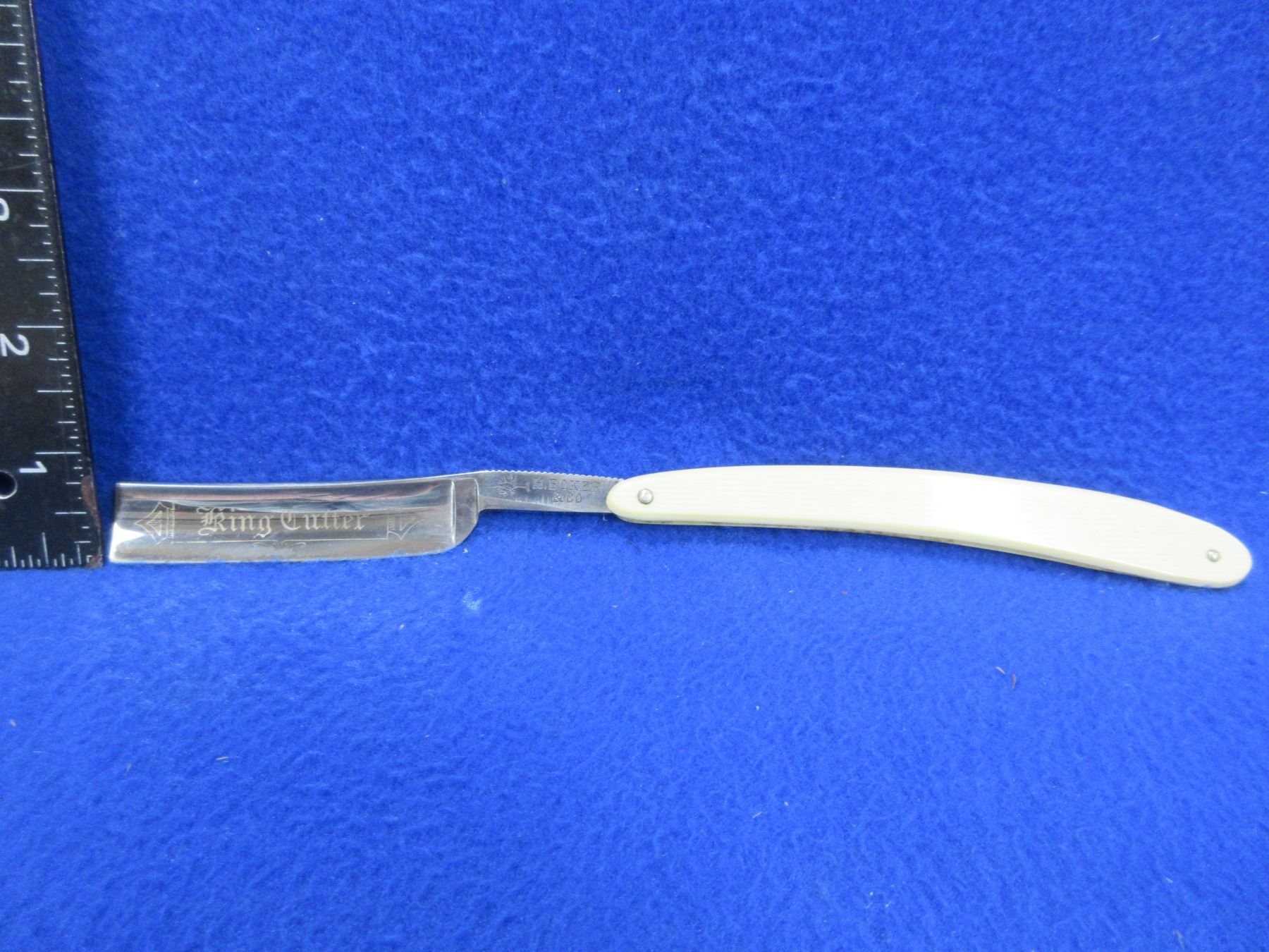 Vintage H. Boker & Co. "King Cutter" Etched Straight Razor