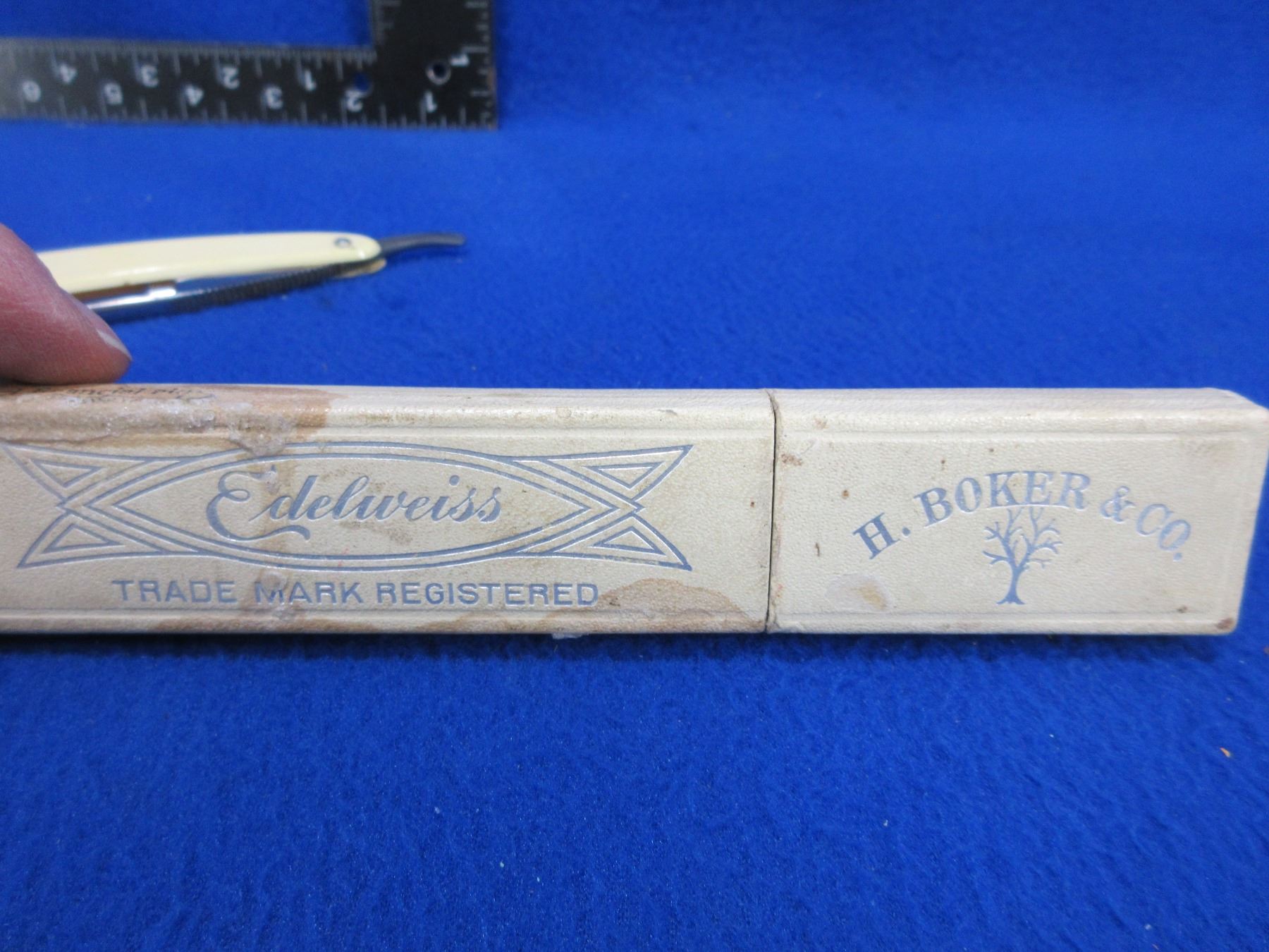 Vintage H. Boker & Co. "King Cutter" Etched Straight Razor