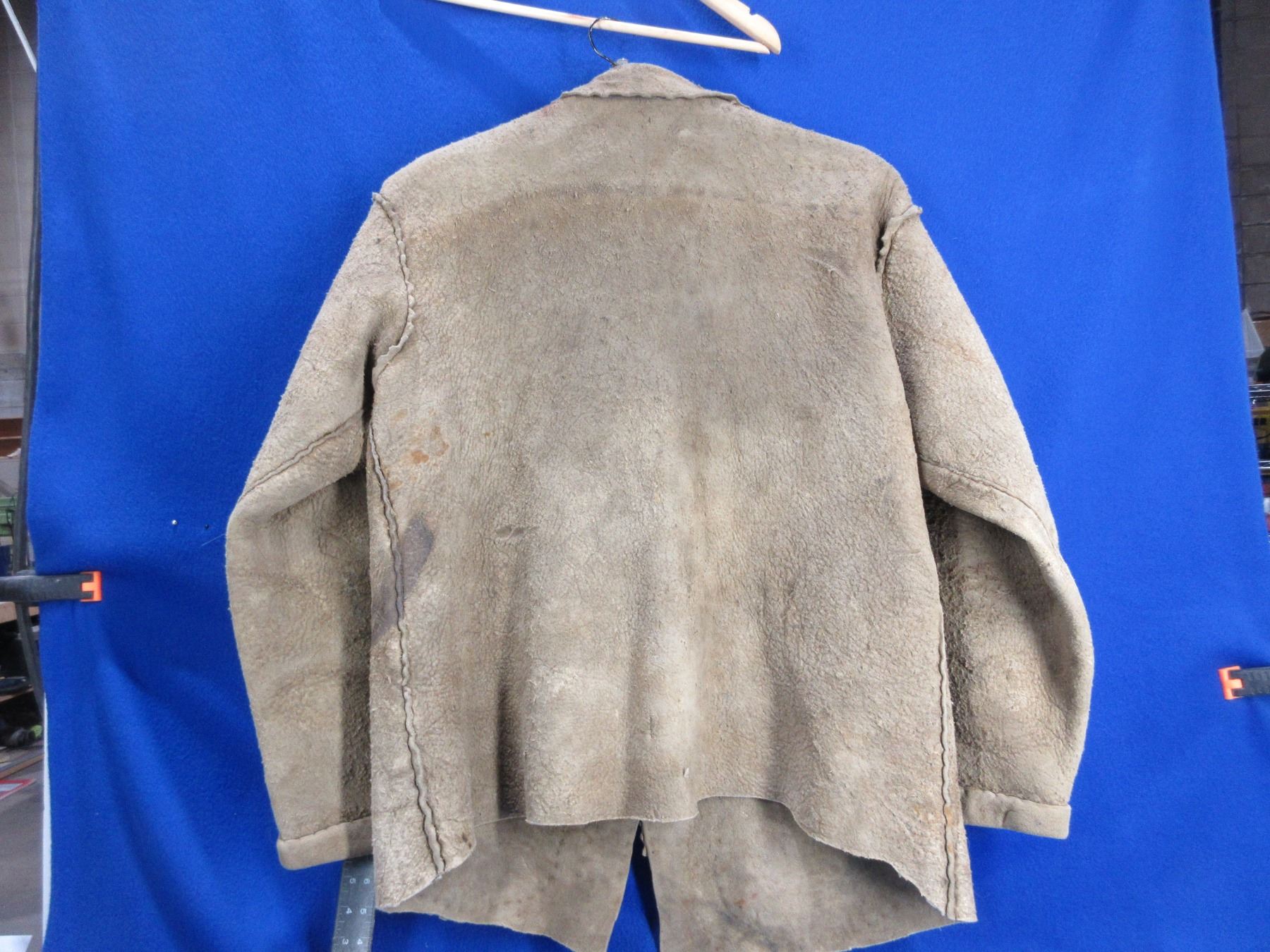 Rawhide Leather Coat - Hand Stitched