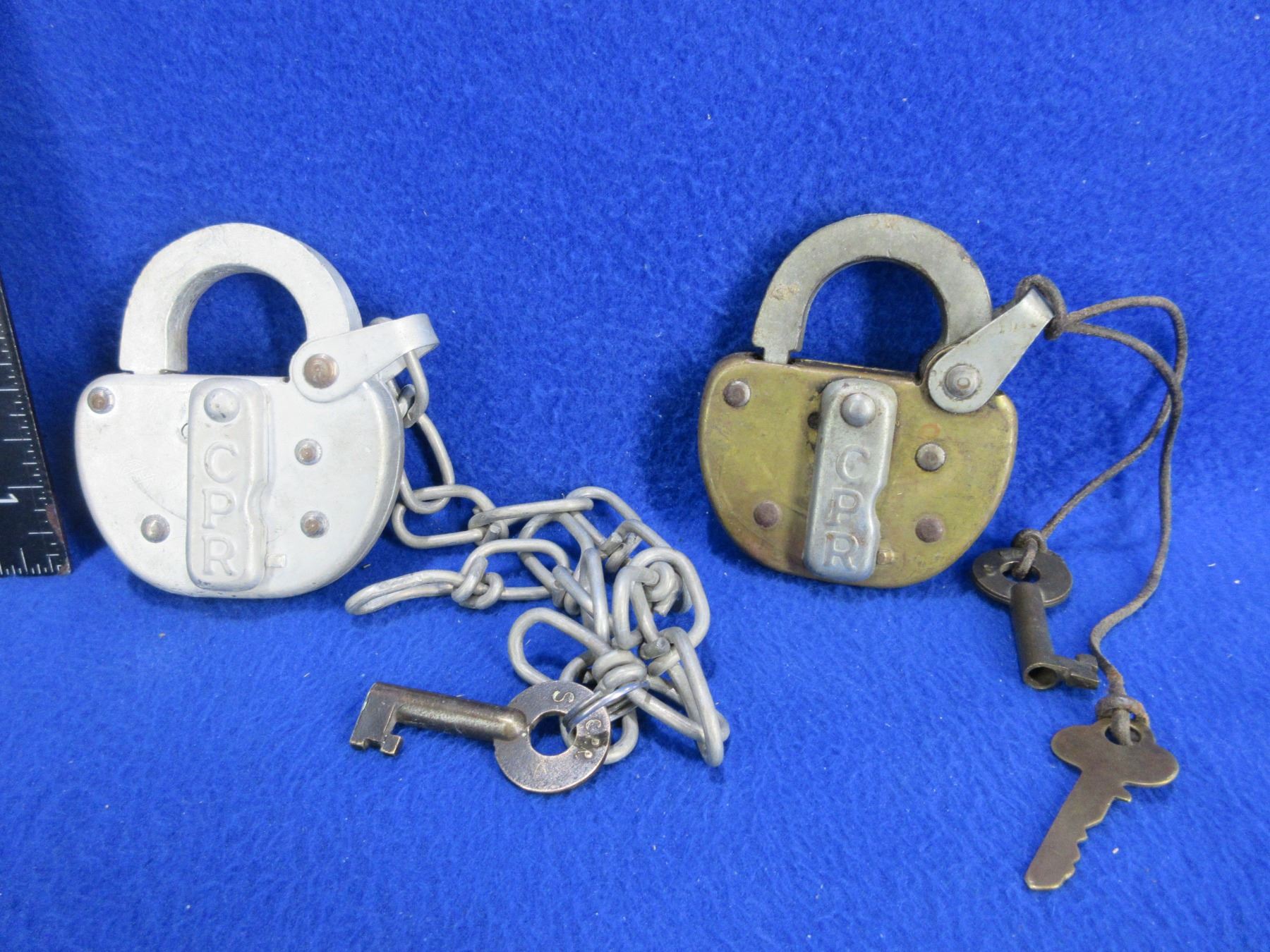 2 Vintage CPR Railroad Switch Padlocks