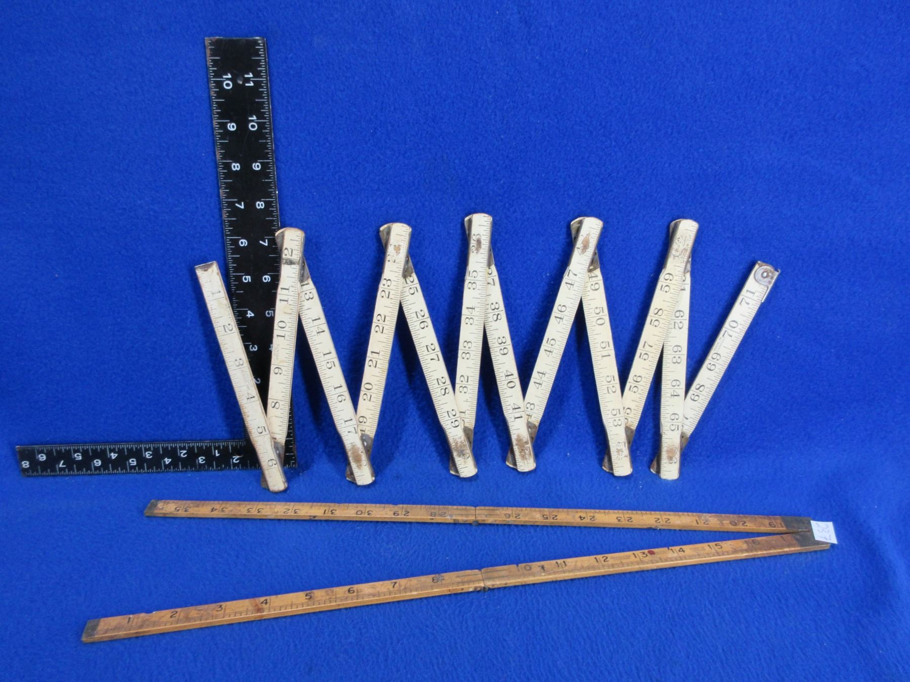 2 Vintage Folding Rulers
