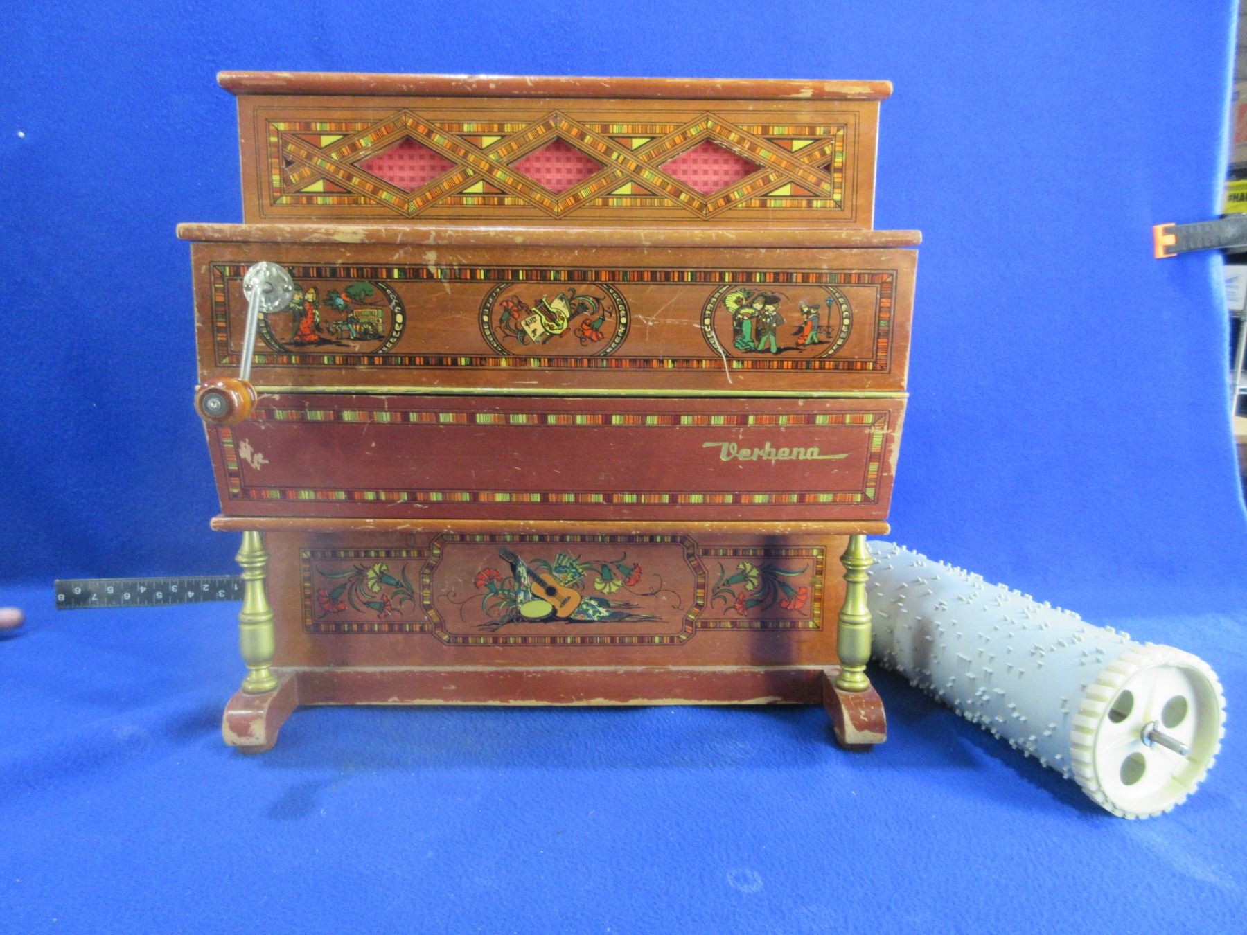 Vintage Verbena Toy Organ No. 728 with Extra Barrel