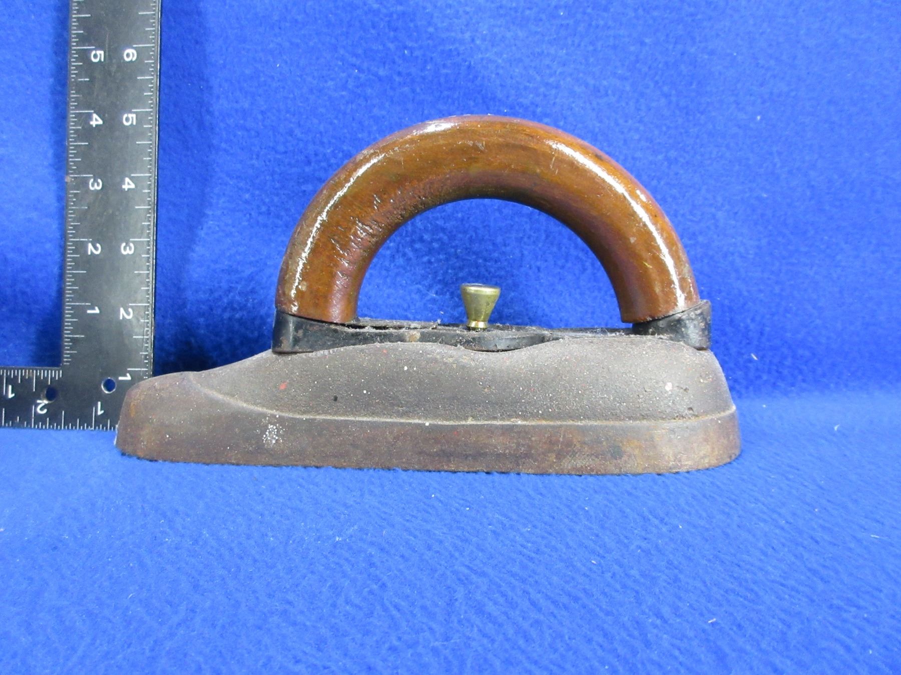Vintage Cast Iron Sad Iron with Removable Wood Handle