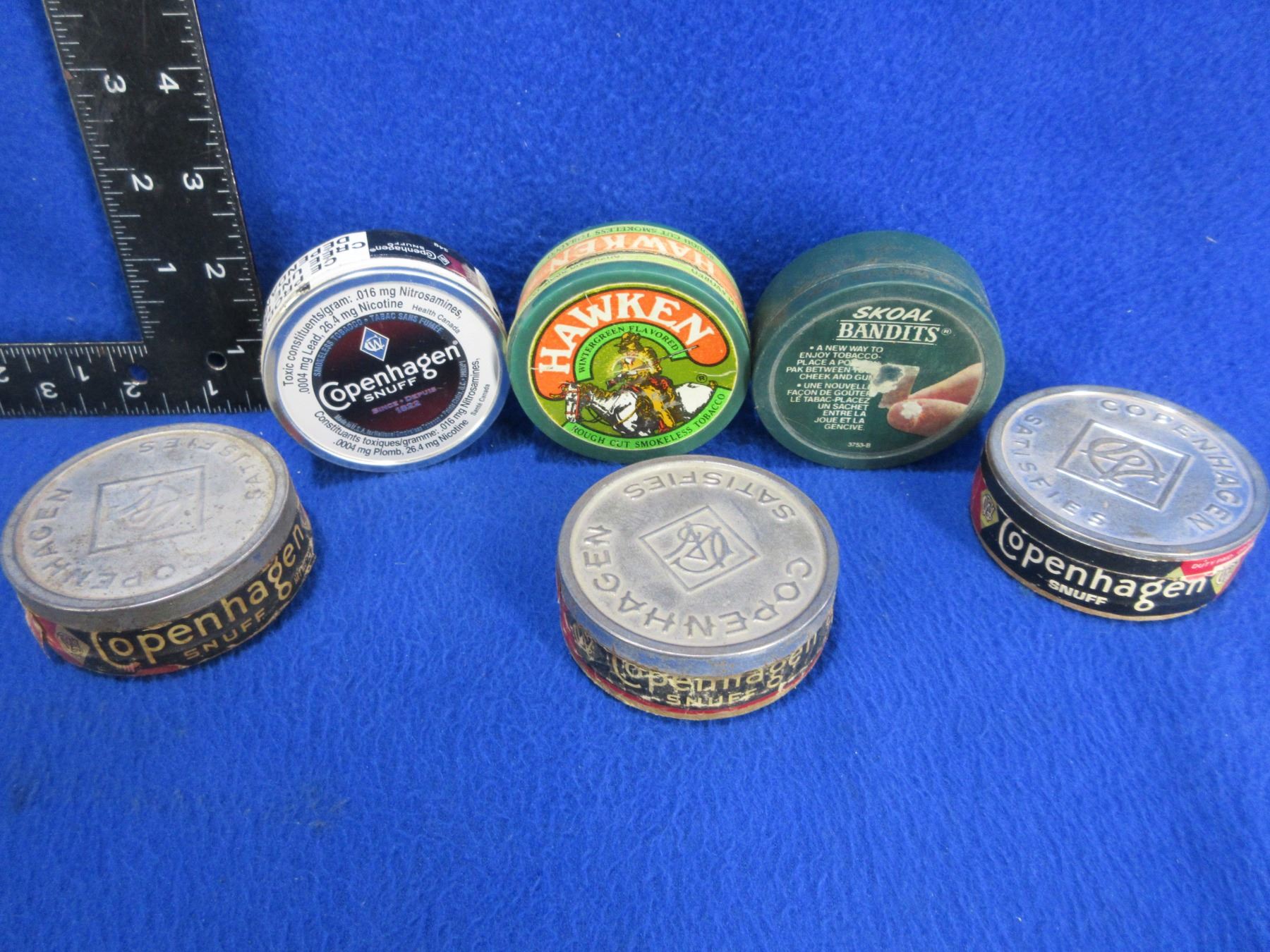 6 Vintage Chewing Tobacco Tins