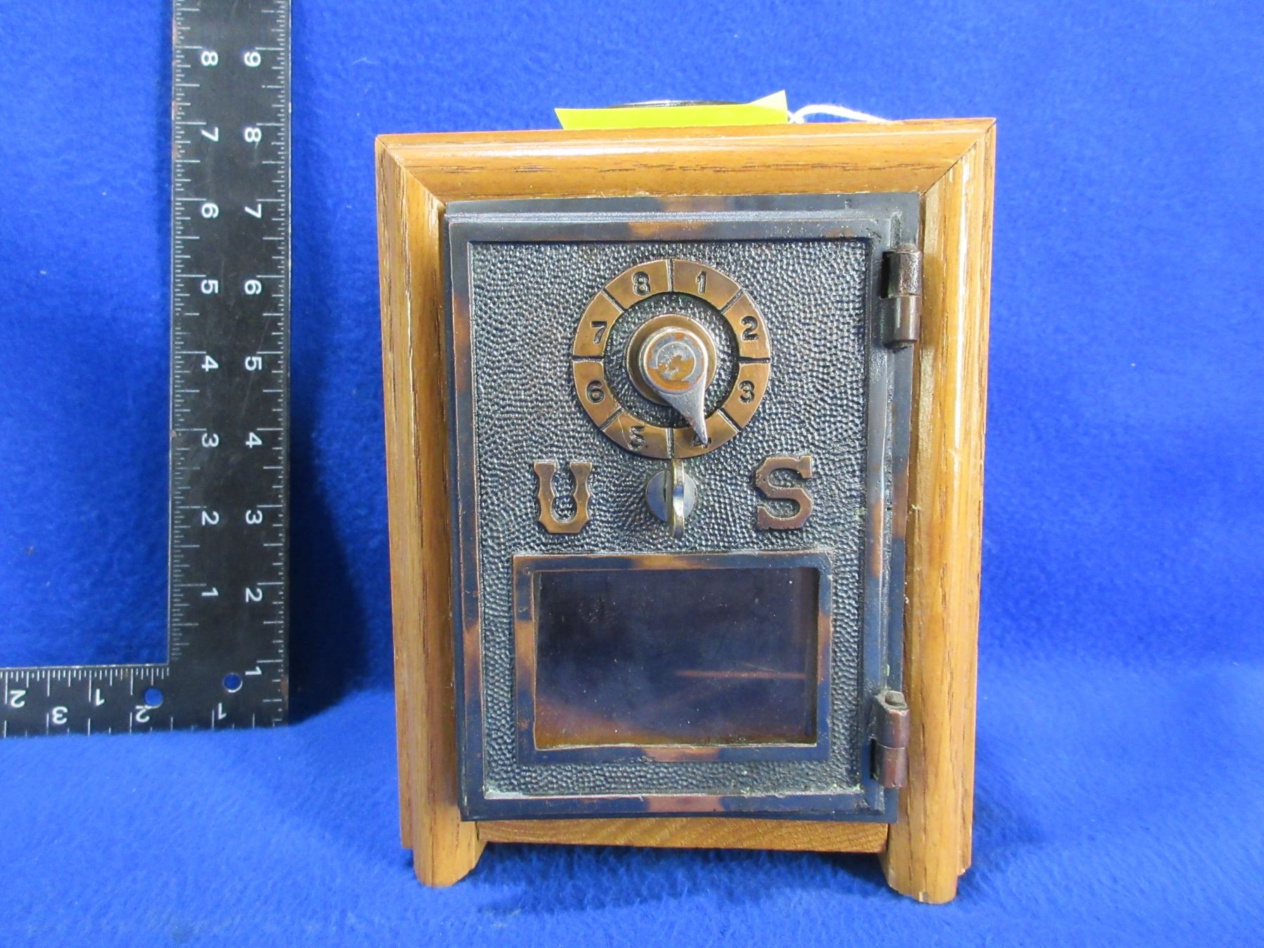 Vintage US Post Office Box Door - Dial Coin Bank