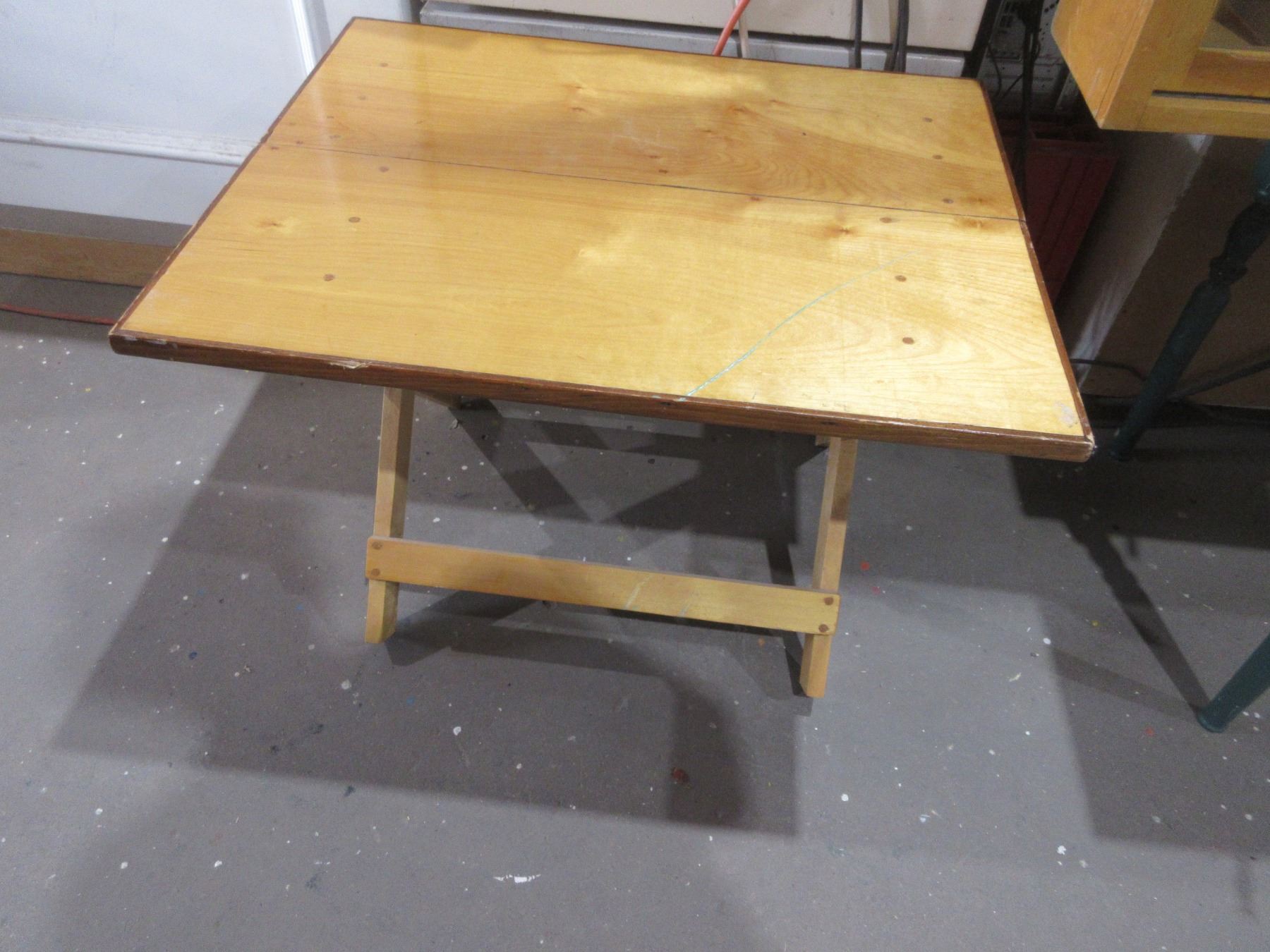 Vintage Folding Table - 28 1/4" Wide x 20" High x 22 3/4" D