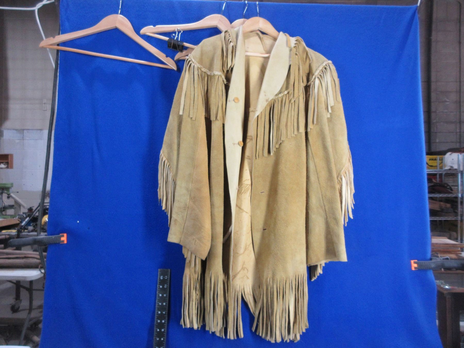 Vintage Buckskin Leather Jacket with Fringes