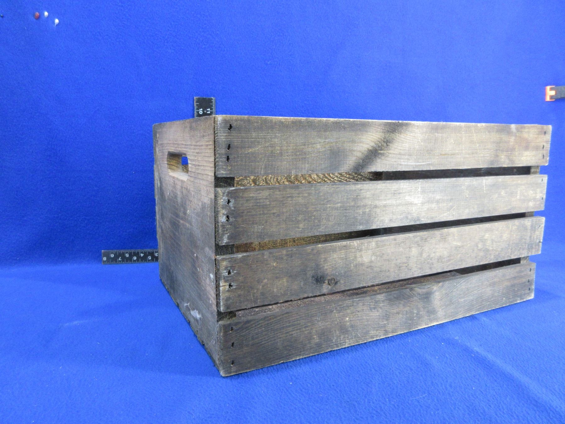 Rustic Wooden Slat Crate/Box - 18" x 12 1/2" x 9 1/2"