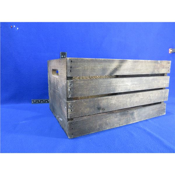 Rustic Wooden Slat Crate/Box - 18" x 12 1/2" x 9 1/2"