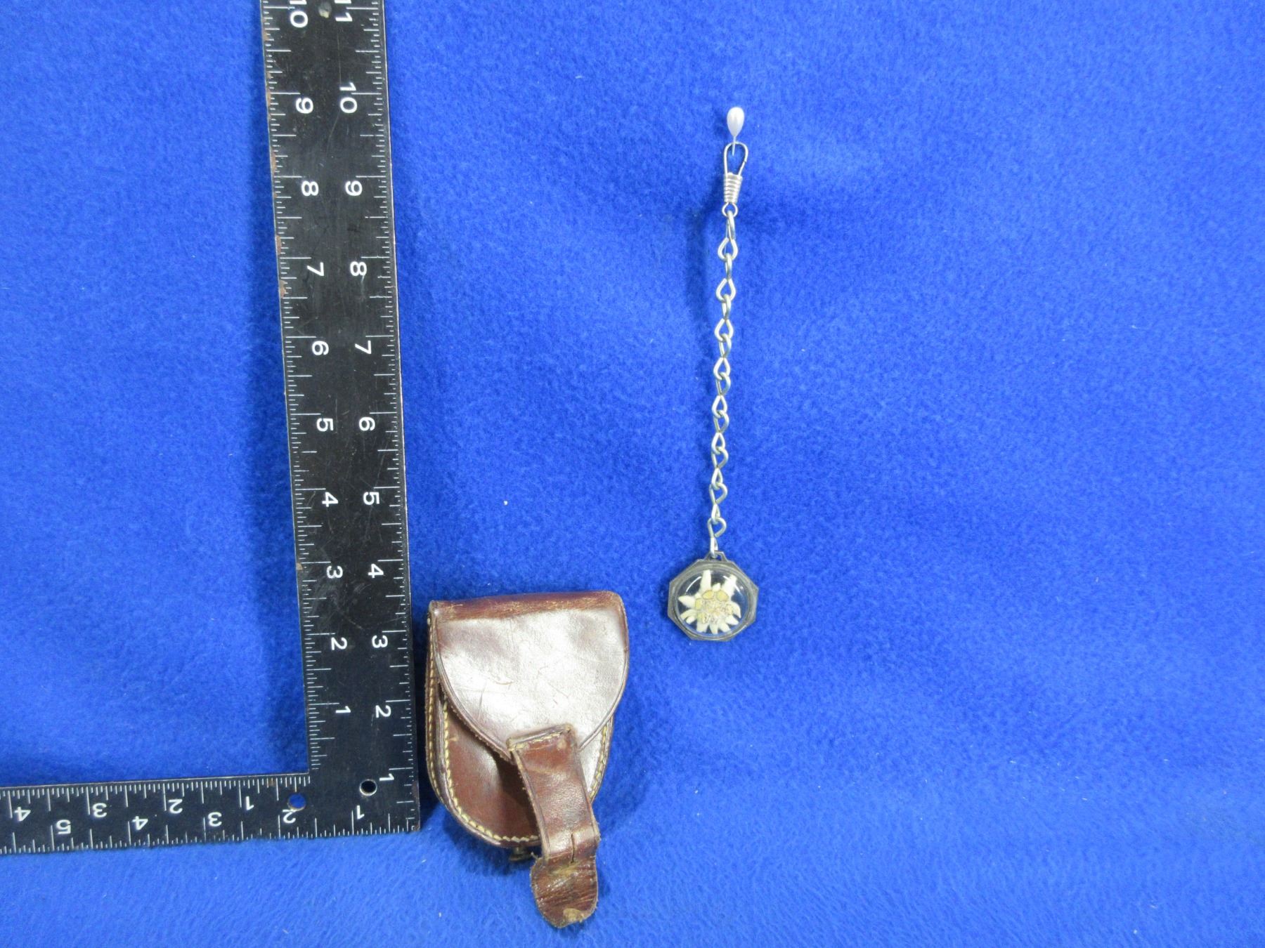 Vintage Edelweiss Watch Fob & Pocket Watch Case