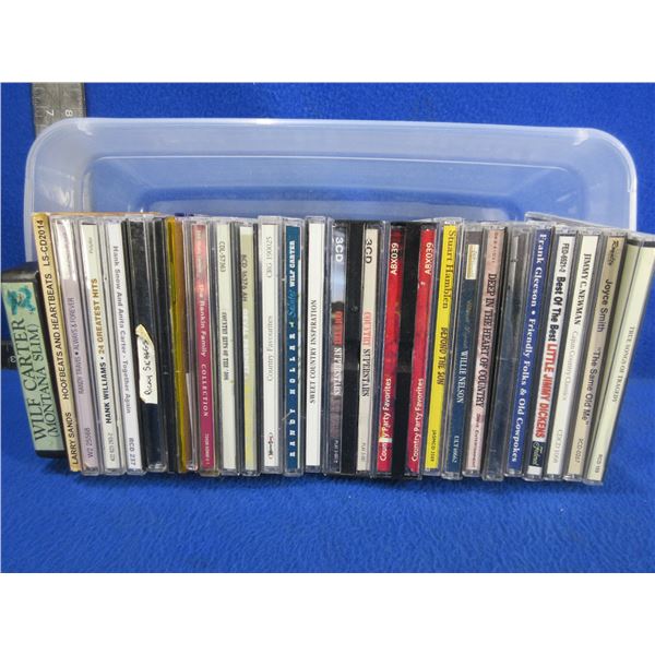 25 Assorted CD's & 1 Eight Track Cassette - Country Music