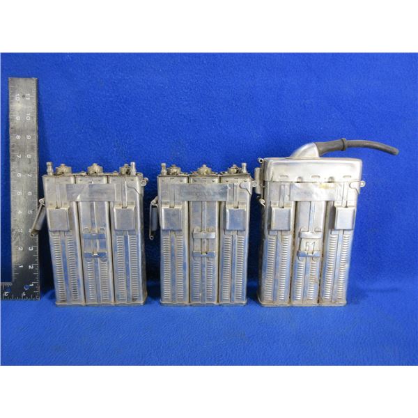 3 Vintage Edison Model P Electric Cap Lamp Batteries