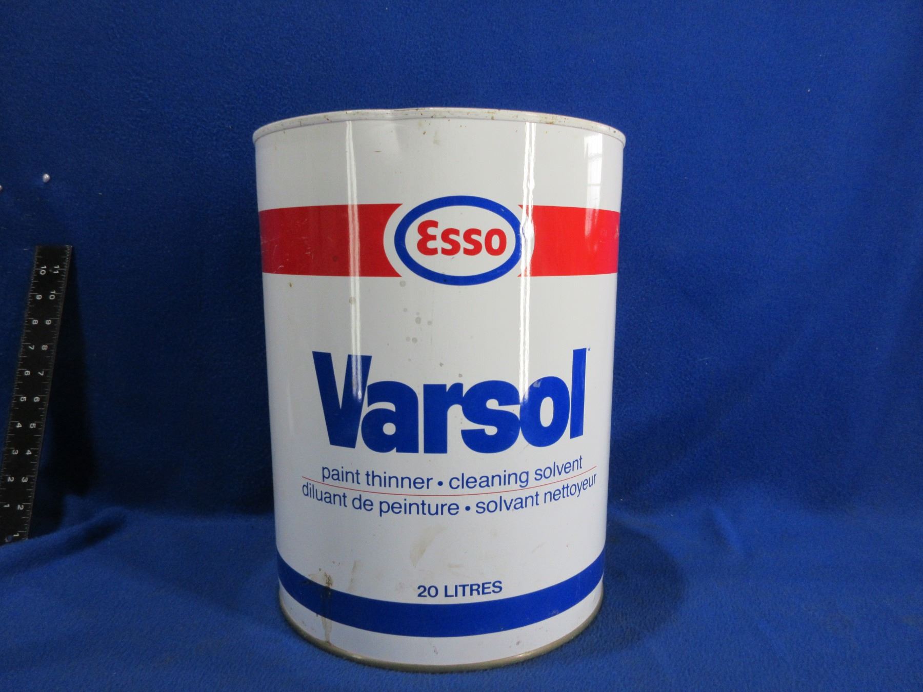 Vintage Esso Varsol Paint Thinner - Empty 20 Litre Pail