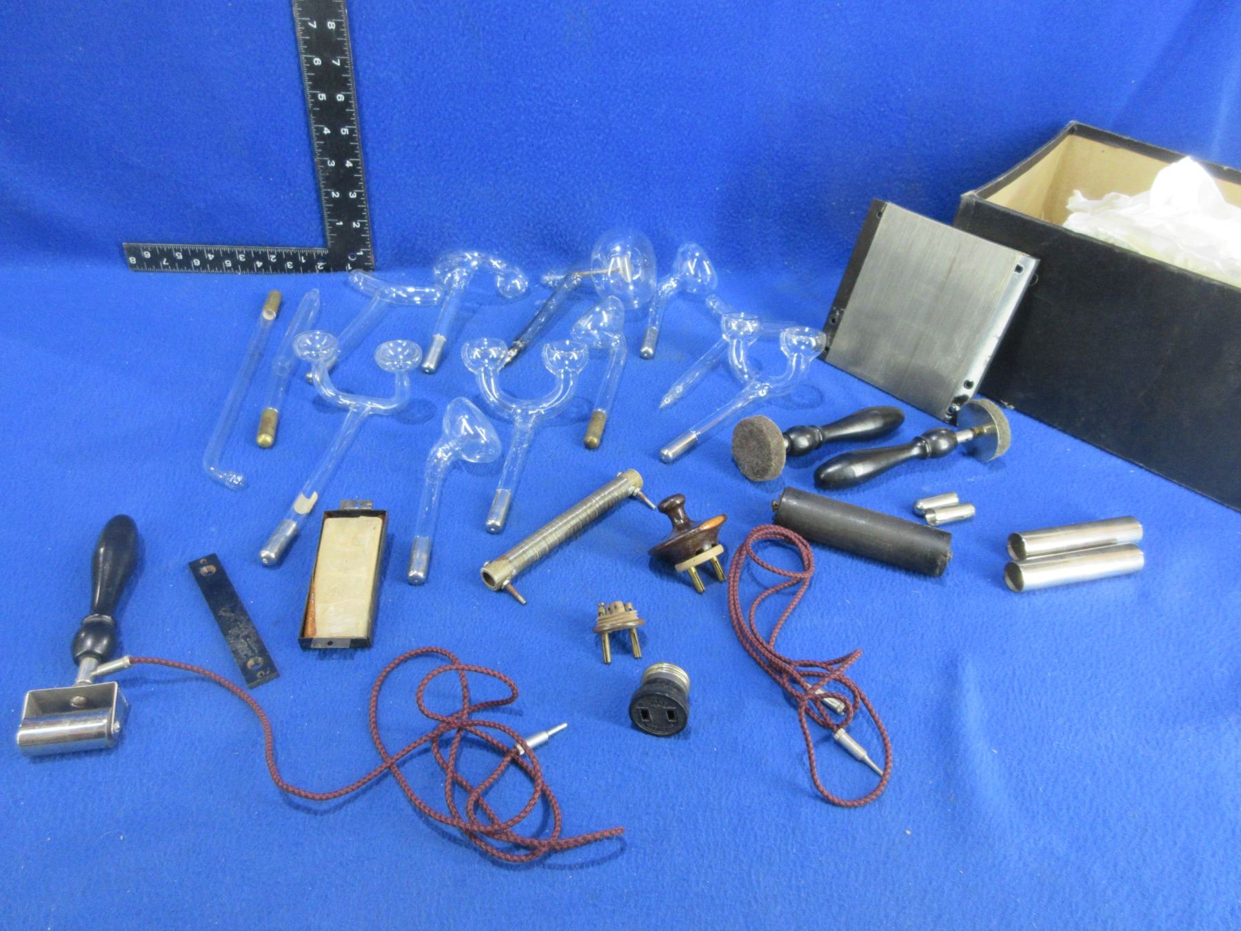 Vintage Violet Ray Machine Glass Electrodes and Parts