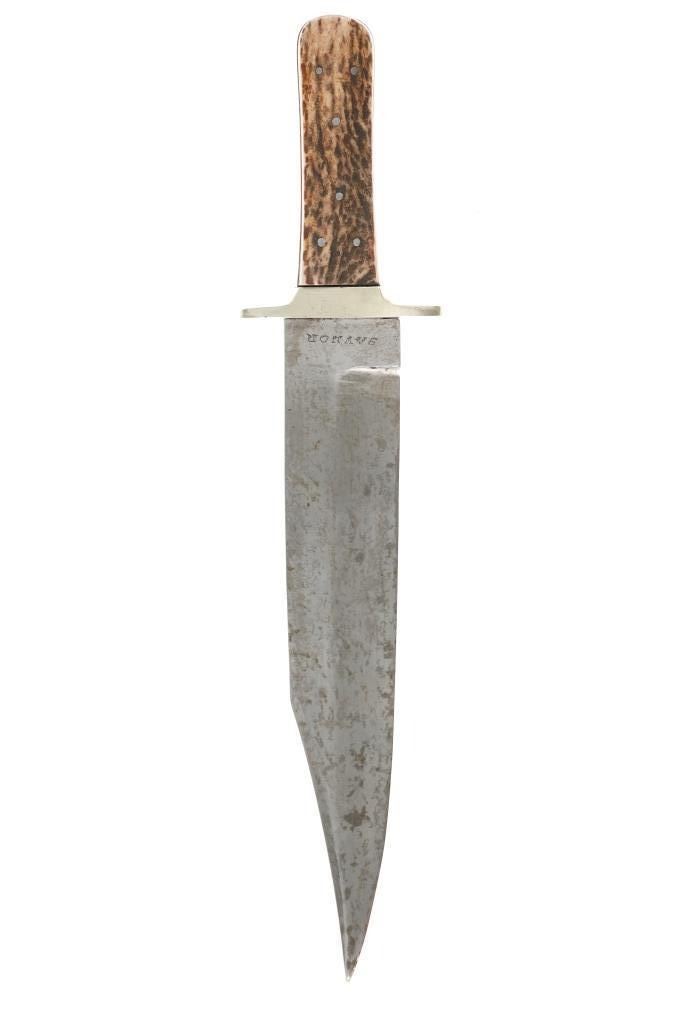 C. 1850 Saynor Sheffield Stag Bowie Fighting Knife