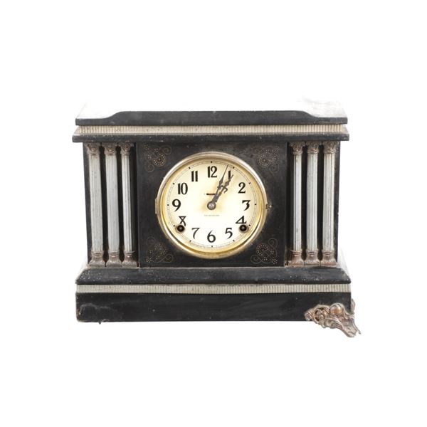 C. 1880-1909 E. Ingraham Co. Mantle Wooden Clock