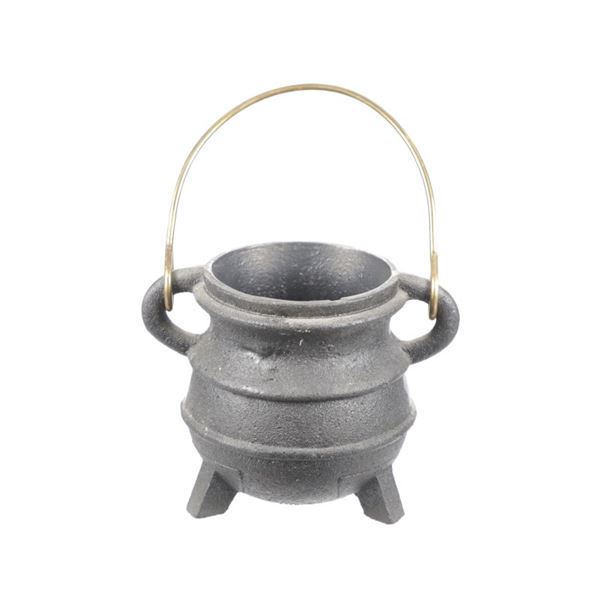 20th C. Cast Iron Alchemical & Kitchen Cauldron
