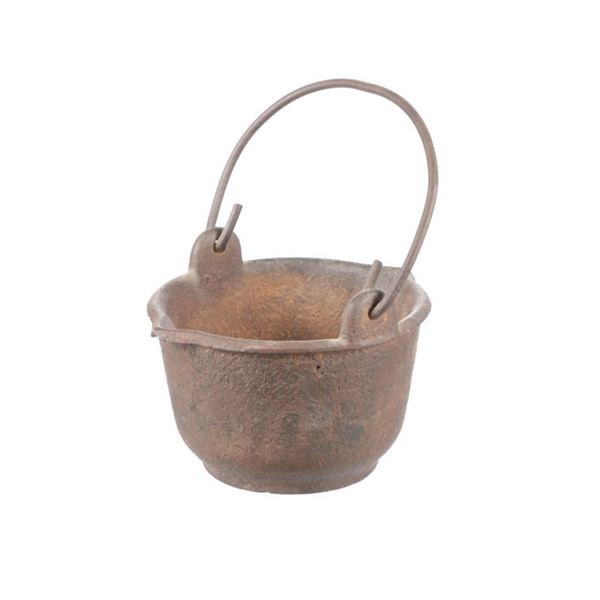 C. 1950's Metallurgy Cast Iron Cauldron/ Ladle