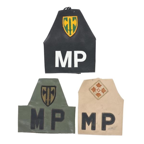 Vietnam War & WW II Military Police Arm Bands (3)
