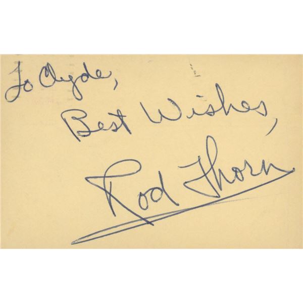 Rod Thorn original signature