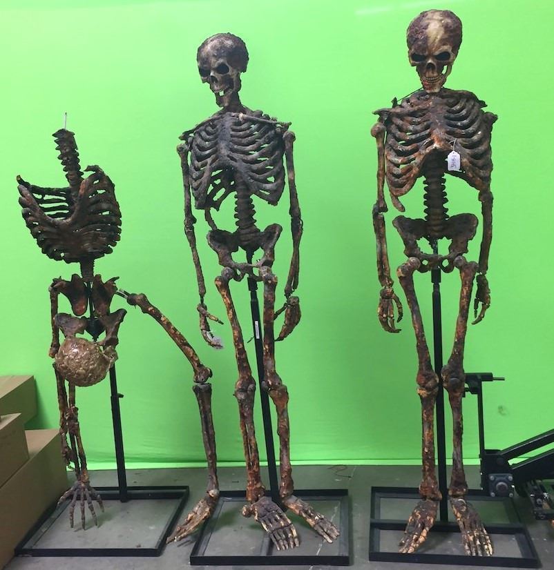 SCARY MOVIE 2 All 3 SKELETON PUPPETS SCREEN MATCHED EVIL DEAD ARMY OF ...