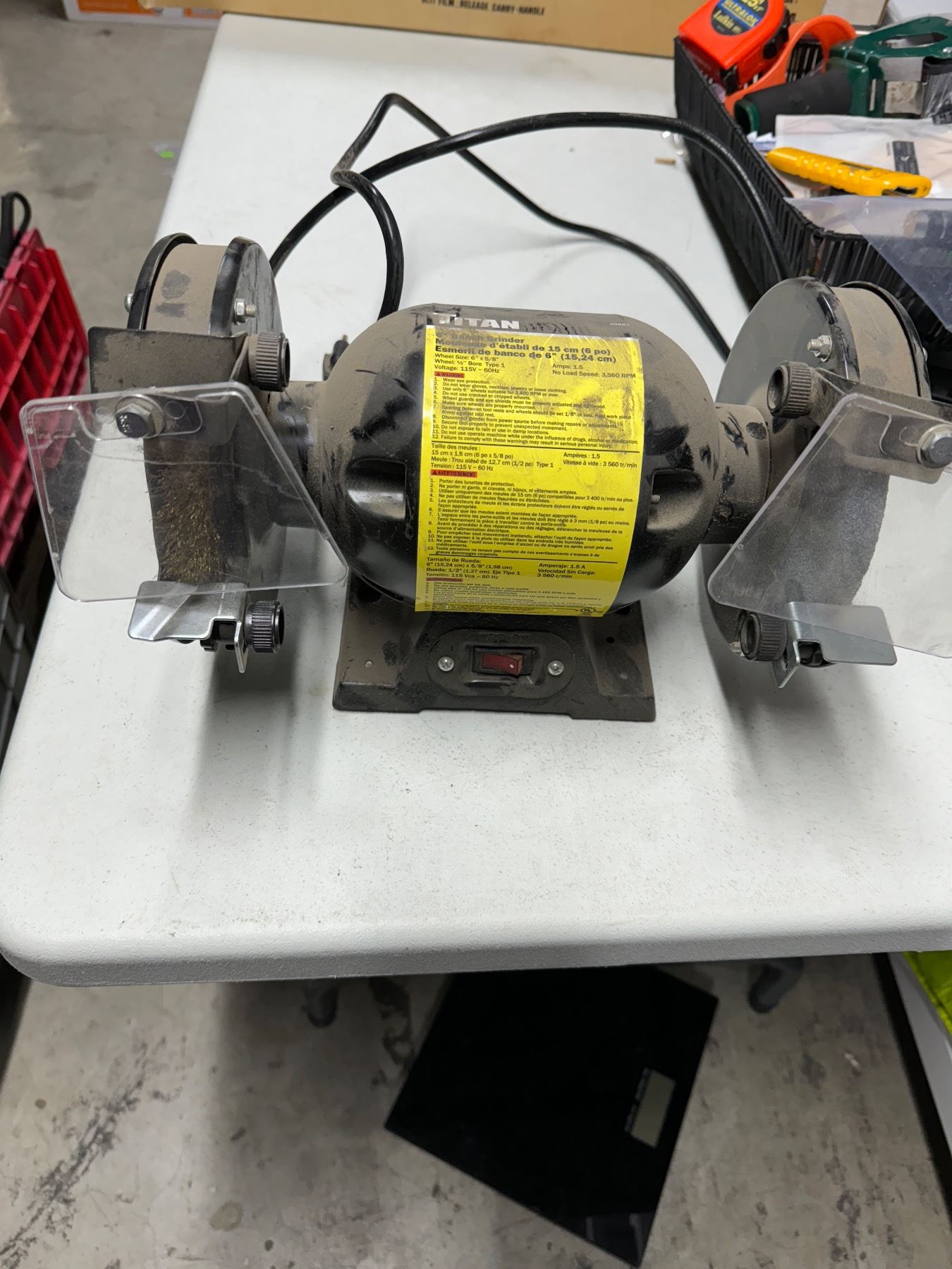 Titan 6 inch bench grinder