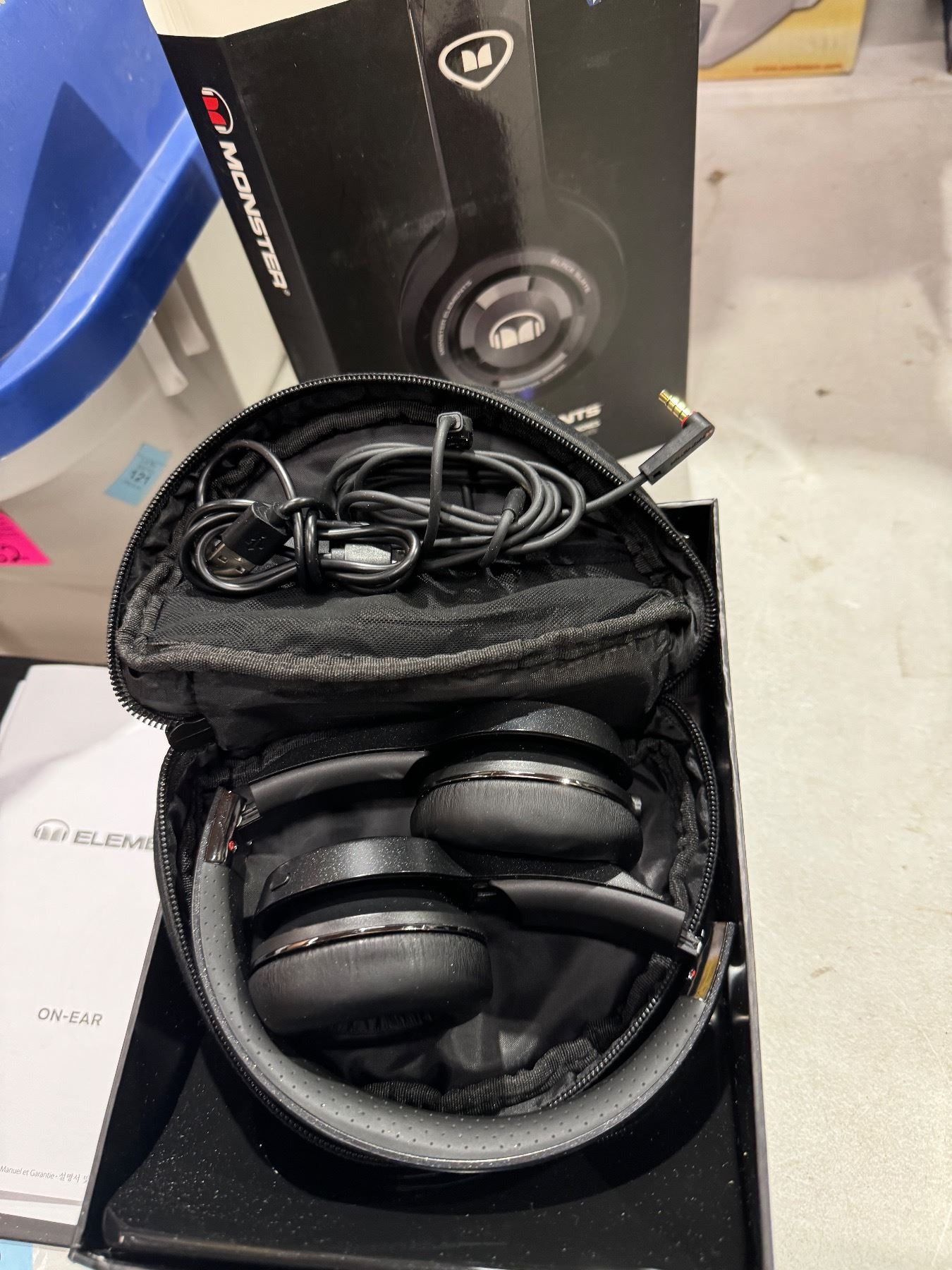 Monster on ear headphones