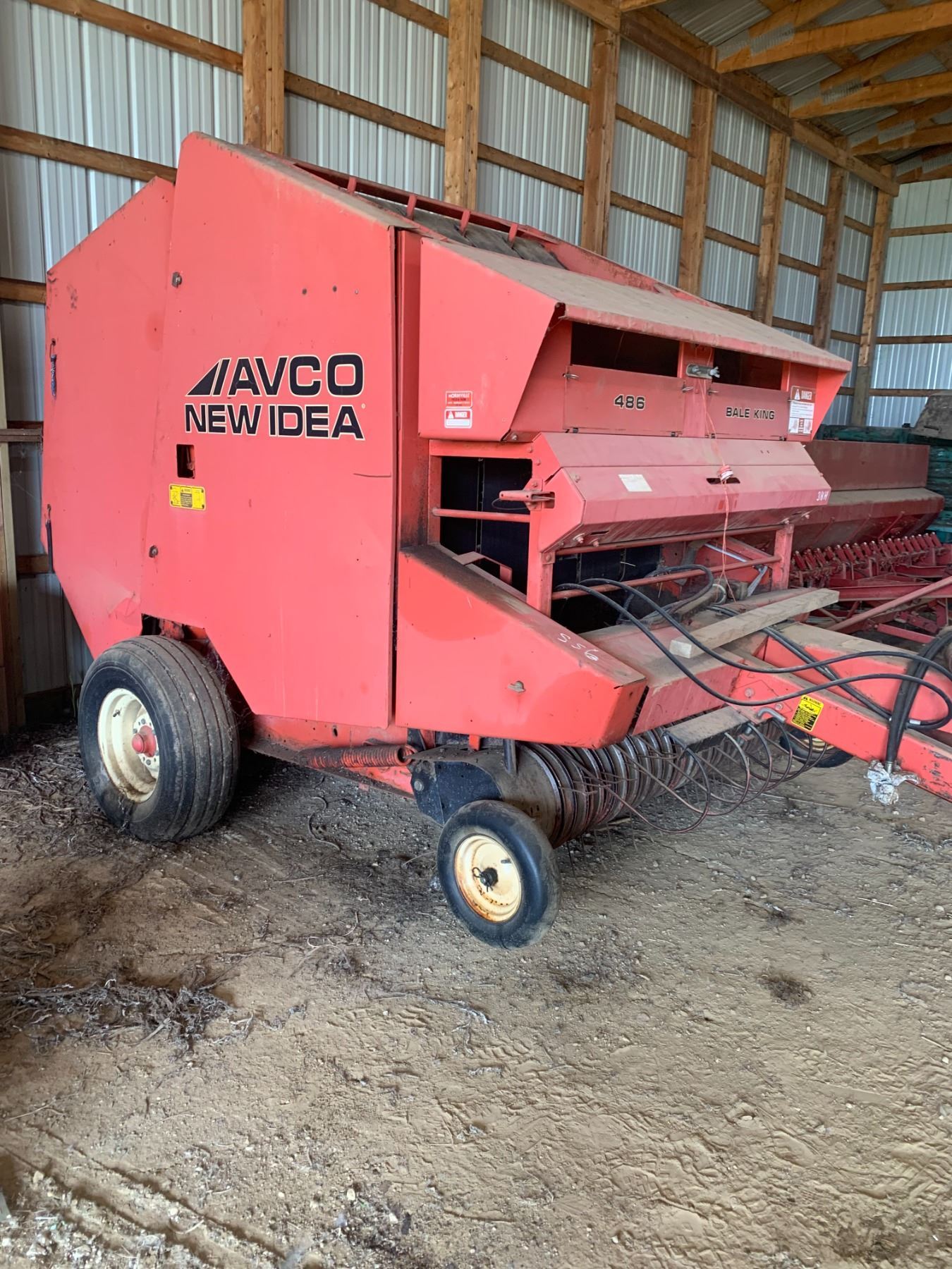 Avco New Idea 486 Rd Baler, c/w controller, SN.05330. Not to be Picked ...
