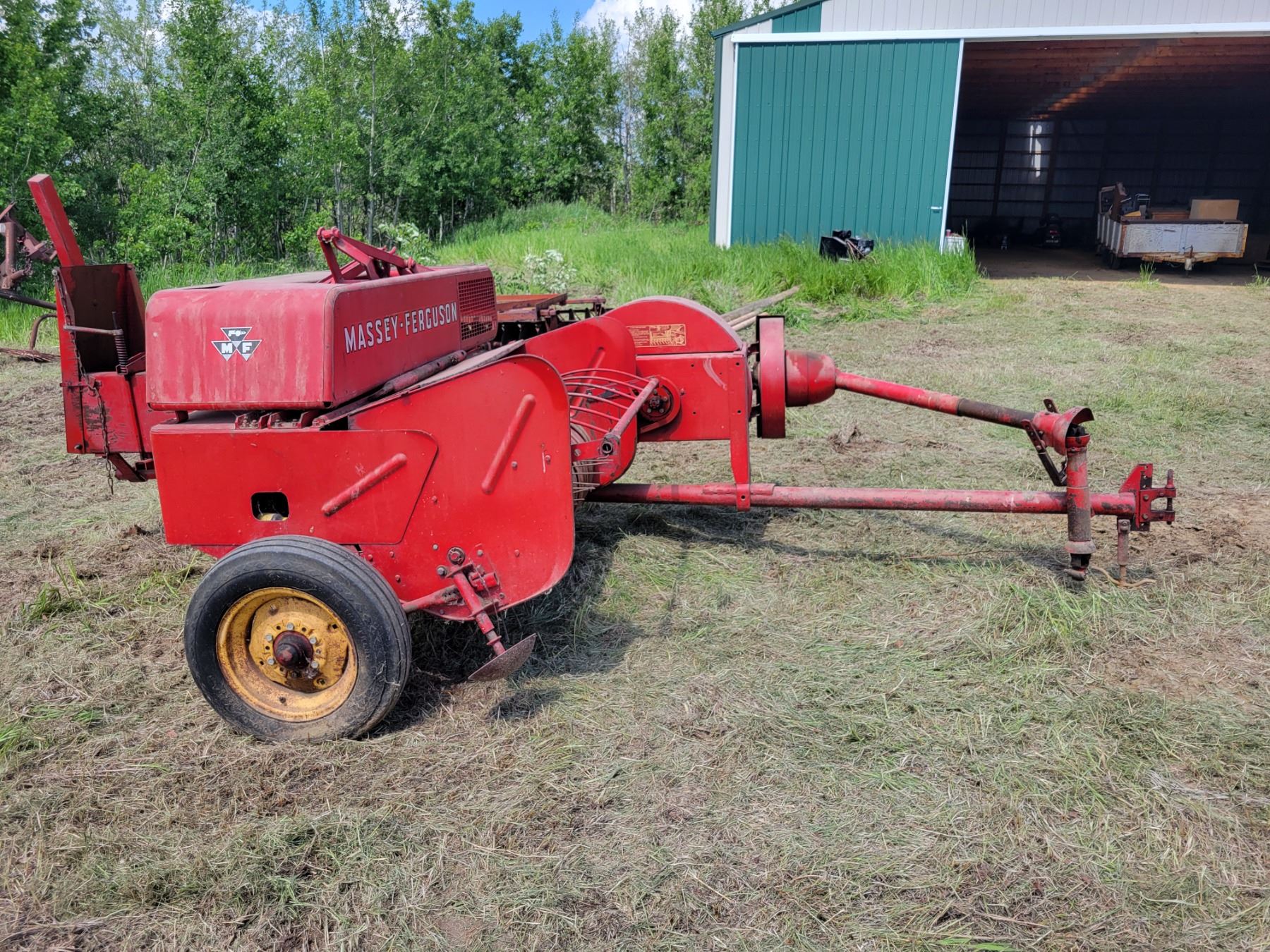 MF #3 square baler. Shedded.