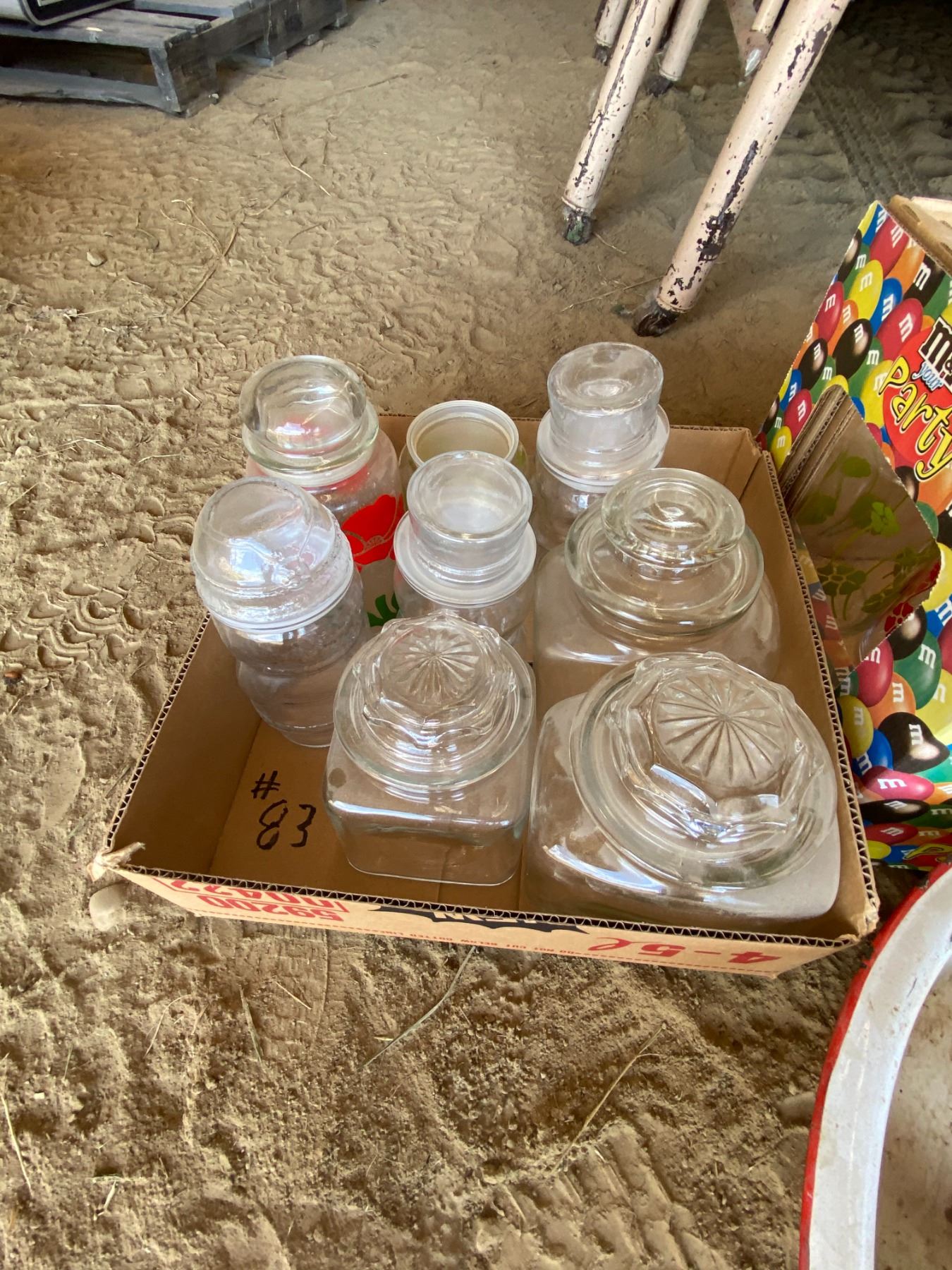 Basin, dipper & fancy jars