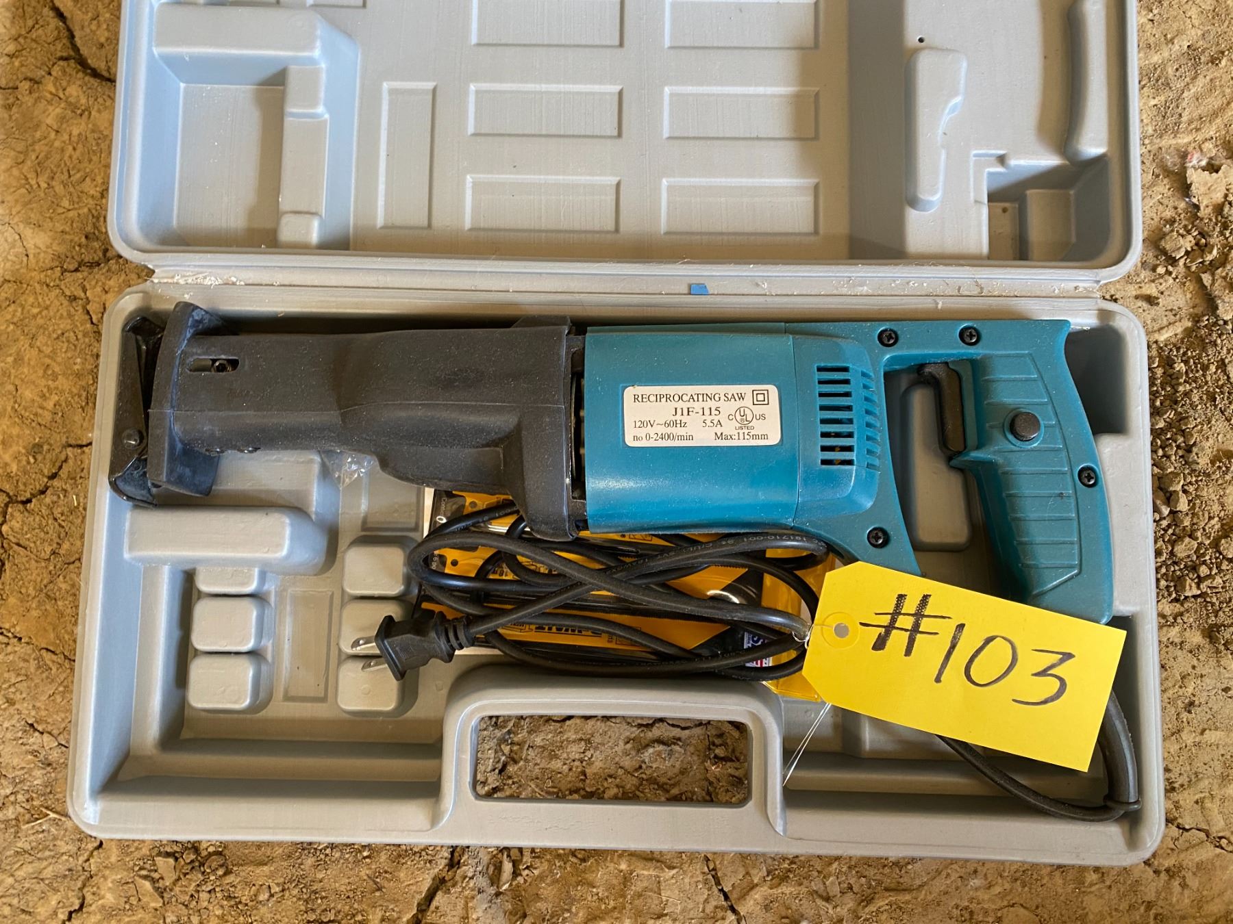 Reciprocating saw c/w case & blades