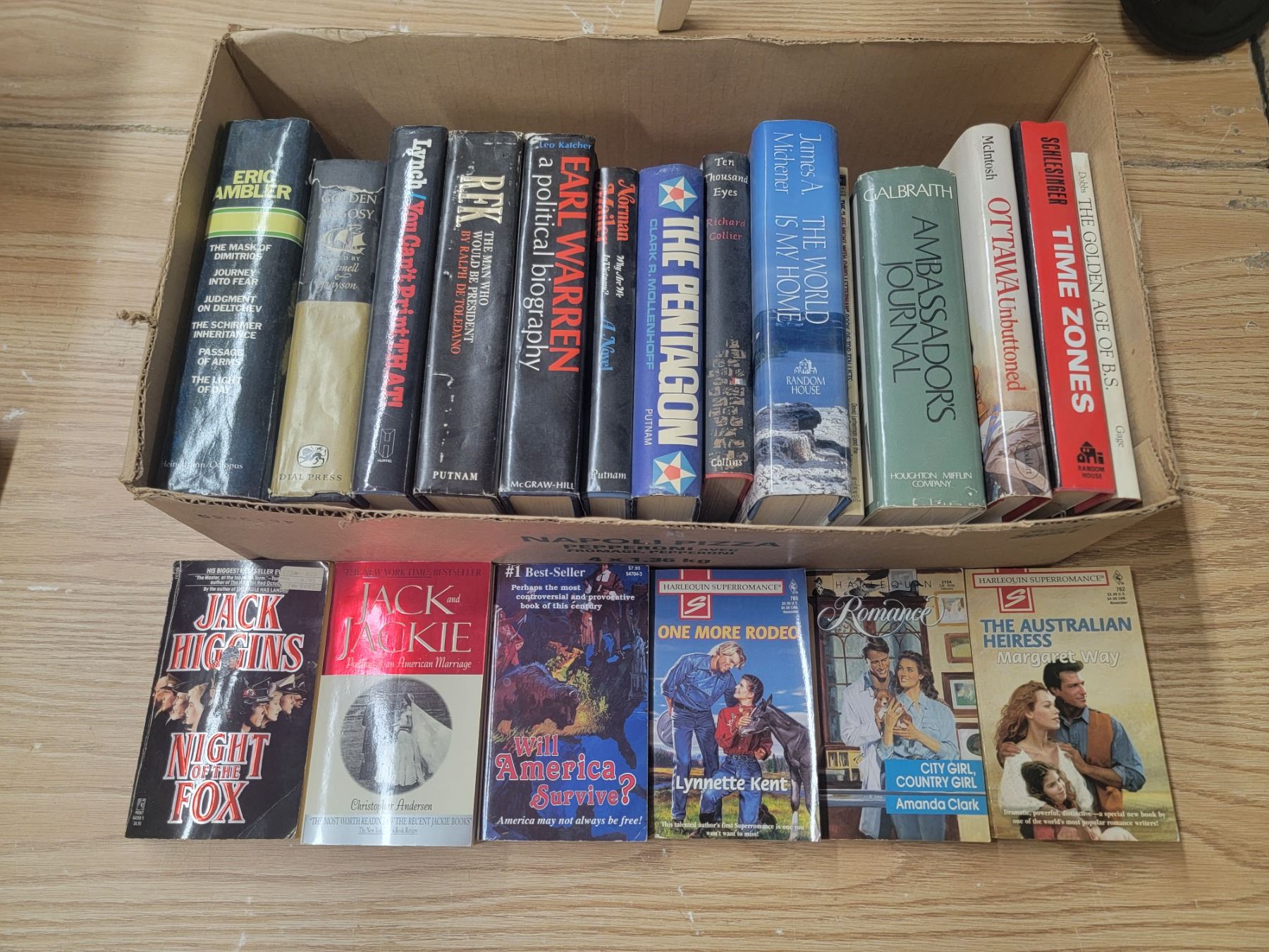 large lot of paperback novels
