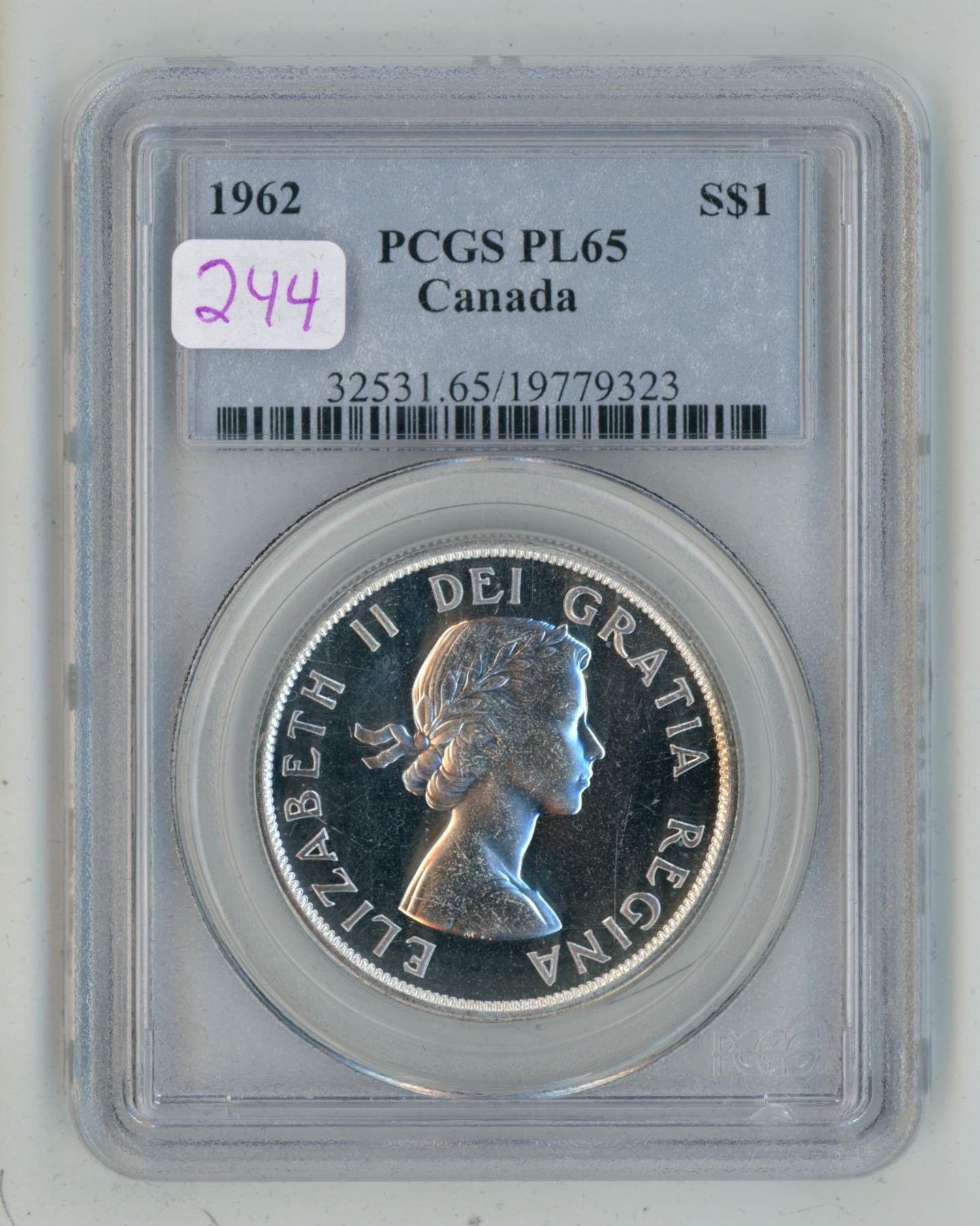 1962 PCGS graded, Canadian voyageur silver dollar - PL65 - Schmalz Auctions
