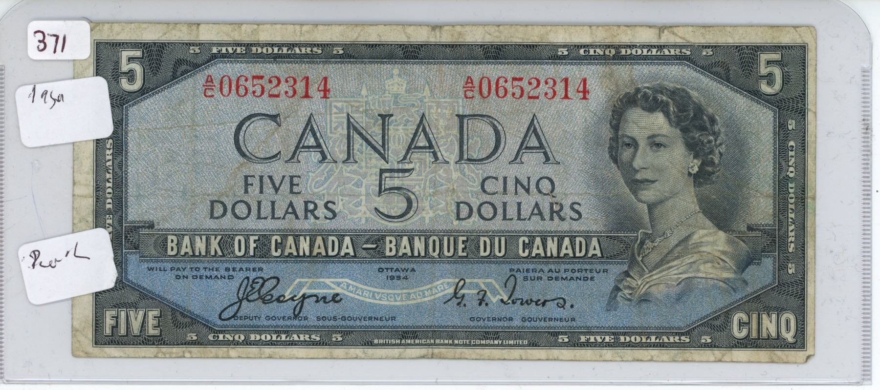 1954 5 Dollar Bill Coyne/Towers A/C0652314; Devil's Face - Schmalz Auctions