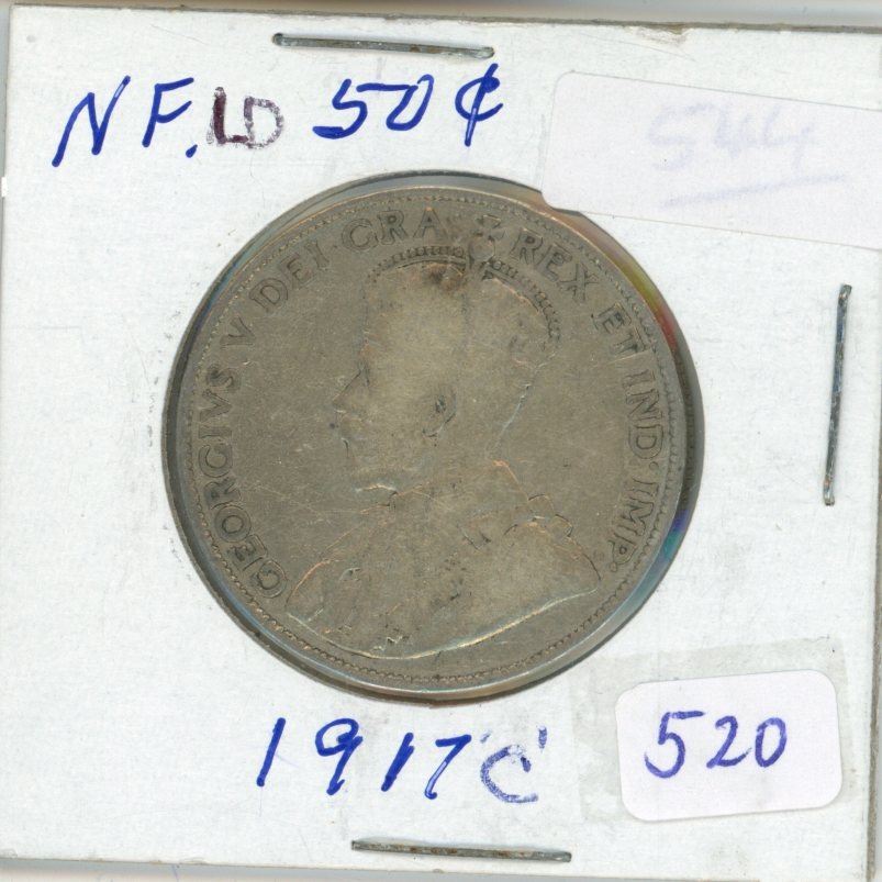 1917 Newfoundland silver 50 cent coin - Schmalz Auctions