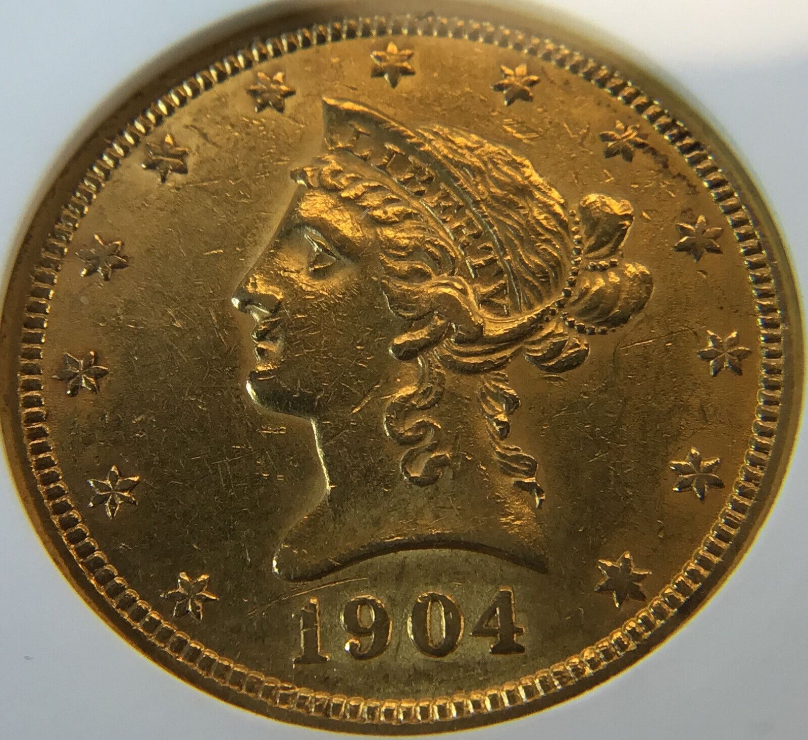 1904-O $10 Liberty Gold Eagle AU55 OVER 100 YEAR OLD GOLD COIN