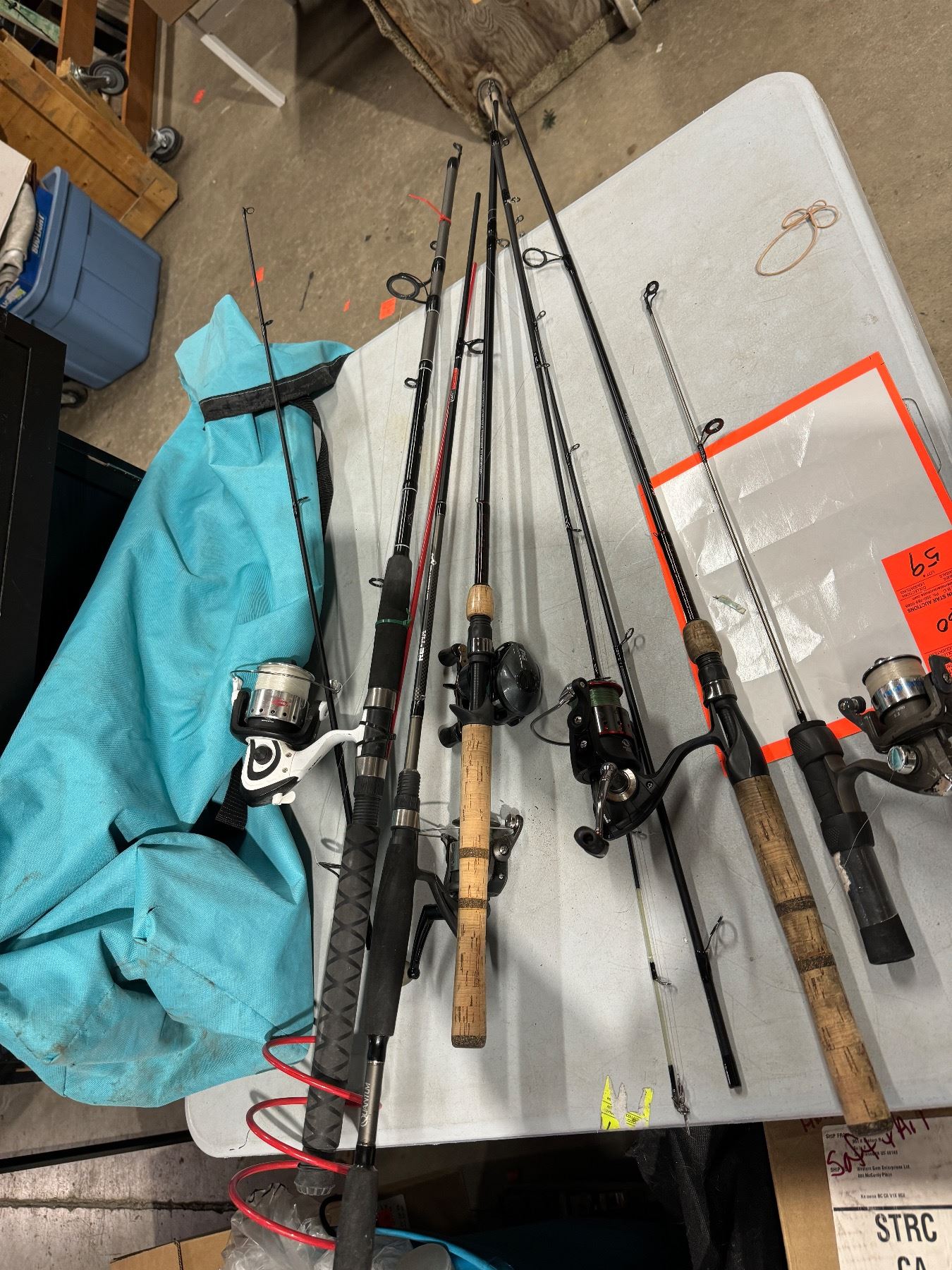 Fishing rods in carry bag