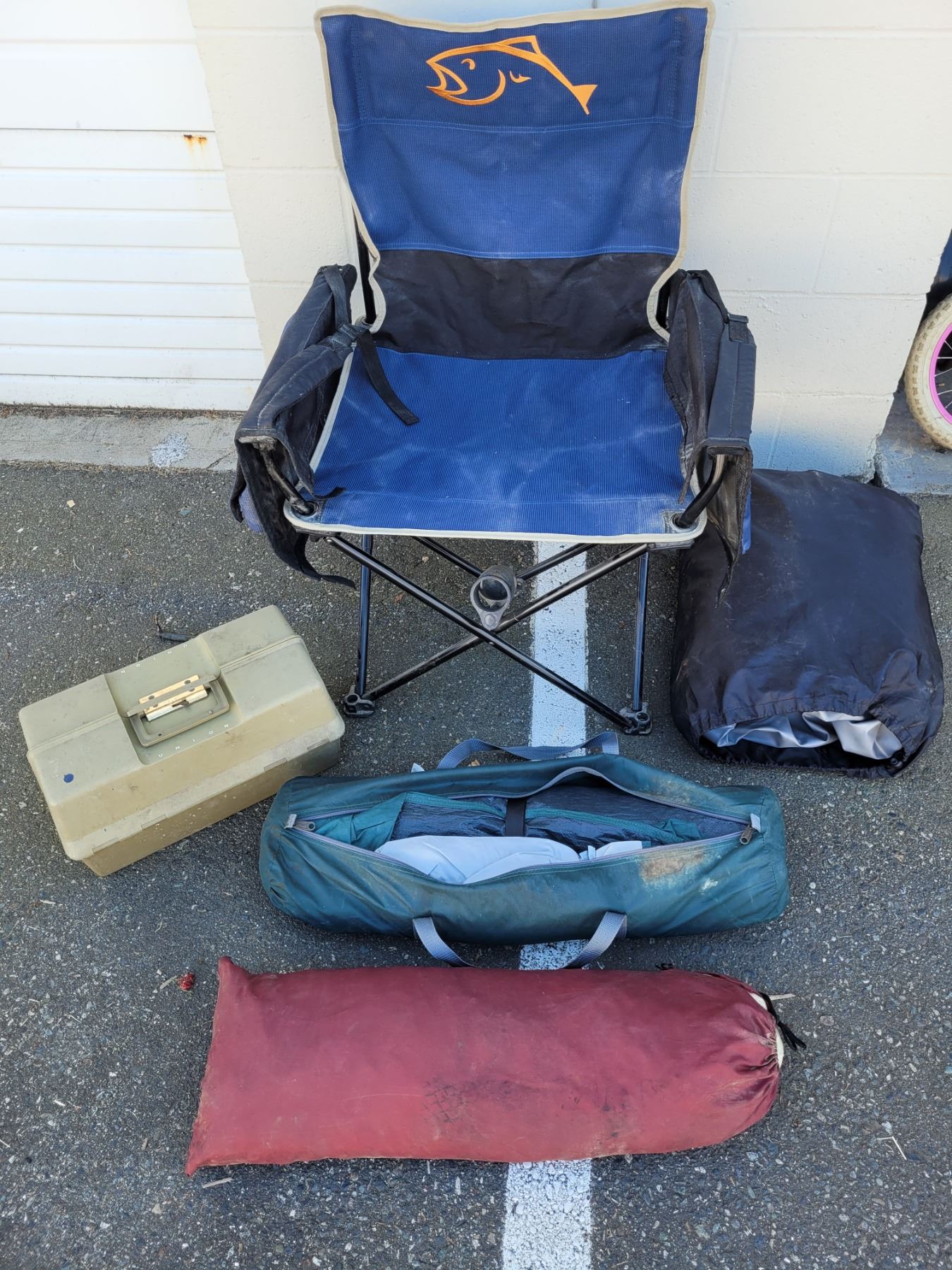 Fishing Chair/Tents/Air Mattress and Tackle Box